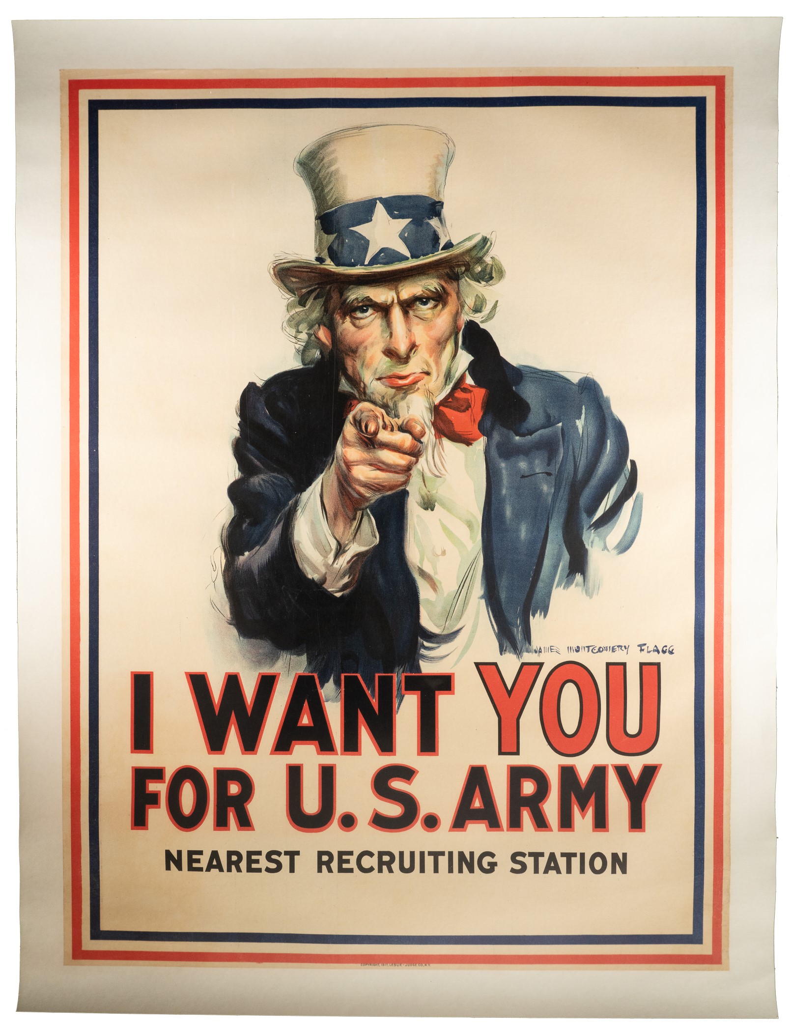 Iconic 1917 James Montgomery Flagg "Uncle Sam" U. S. Army Propaganda ...