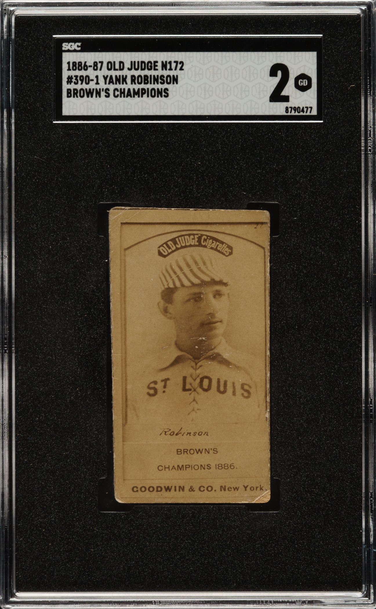 1887 N172 Old Judge Yank Robinson Brown's Champions SGC GOOD 2 | REA ...