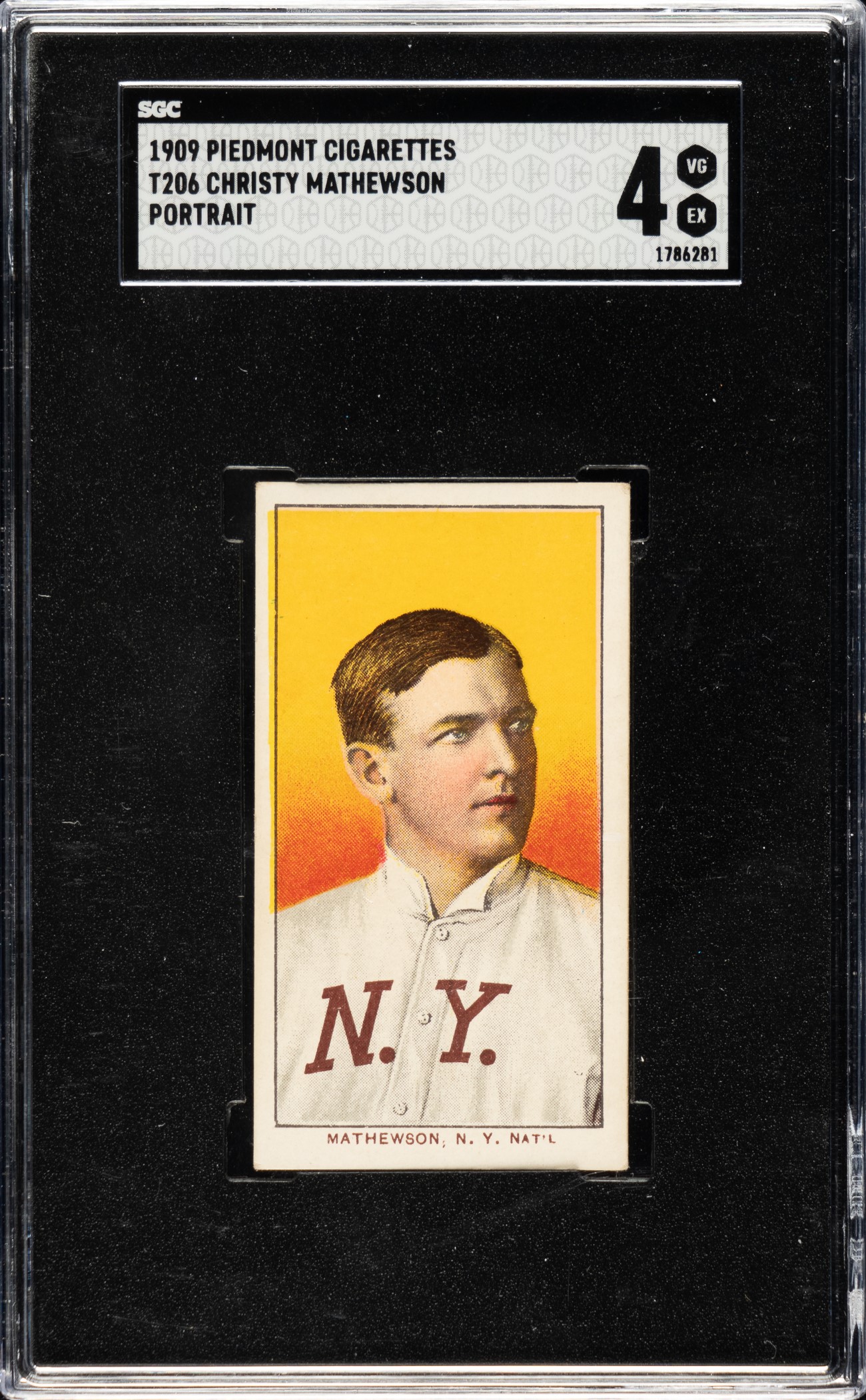 1909-1911 T206 White Border Christy Mathewson Portrait SGC VG/EX 4 ...