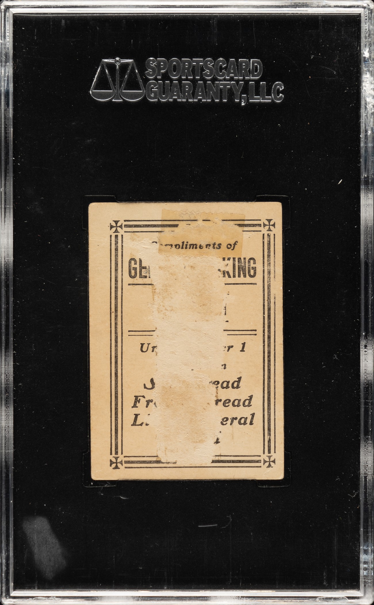 1911-1914 D304 General Baking Ty Cobb SGC POOR 1 | REA Archive