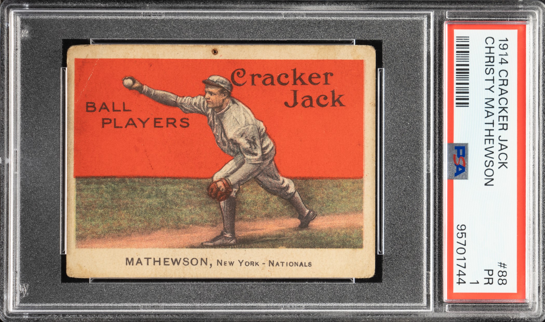 1914 E145 Cracker Jack #88 Christy Mathewson PSA POOR 1 - Newly ...