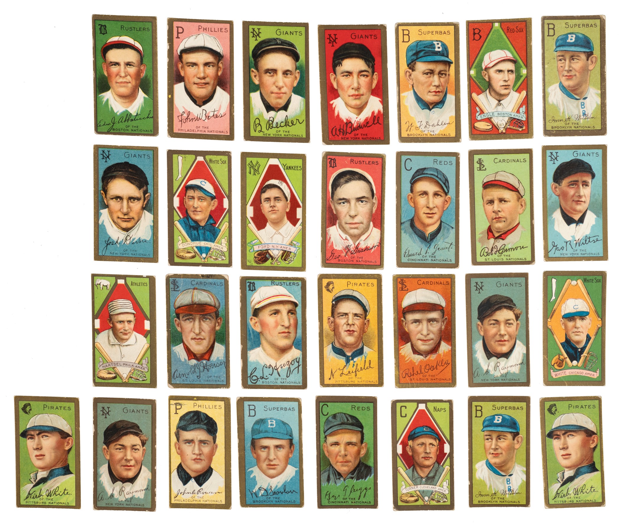 1911 T205 Gold Border Collection (33) Including Roger Bresnahan, Clark ...