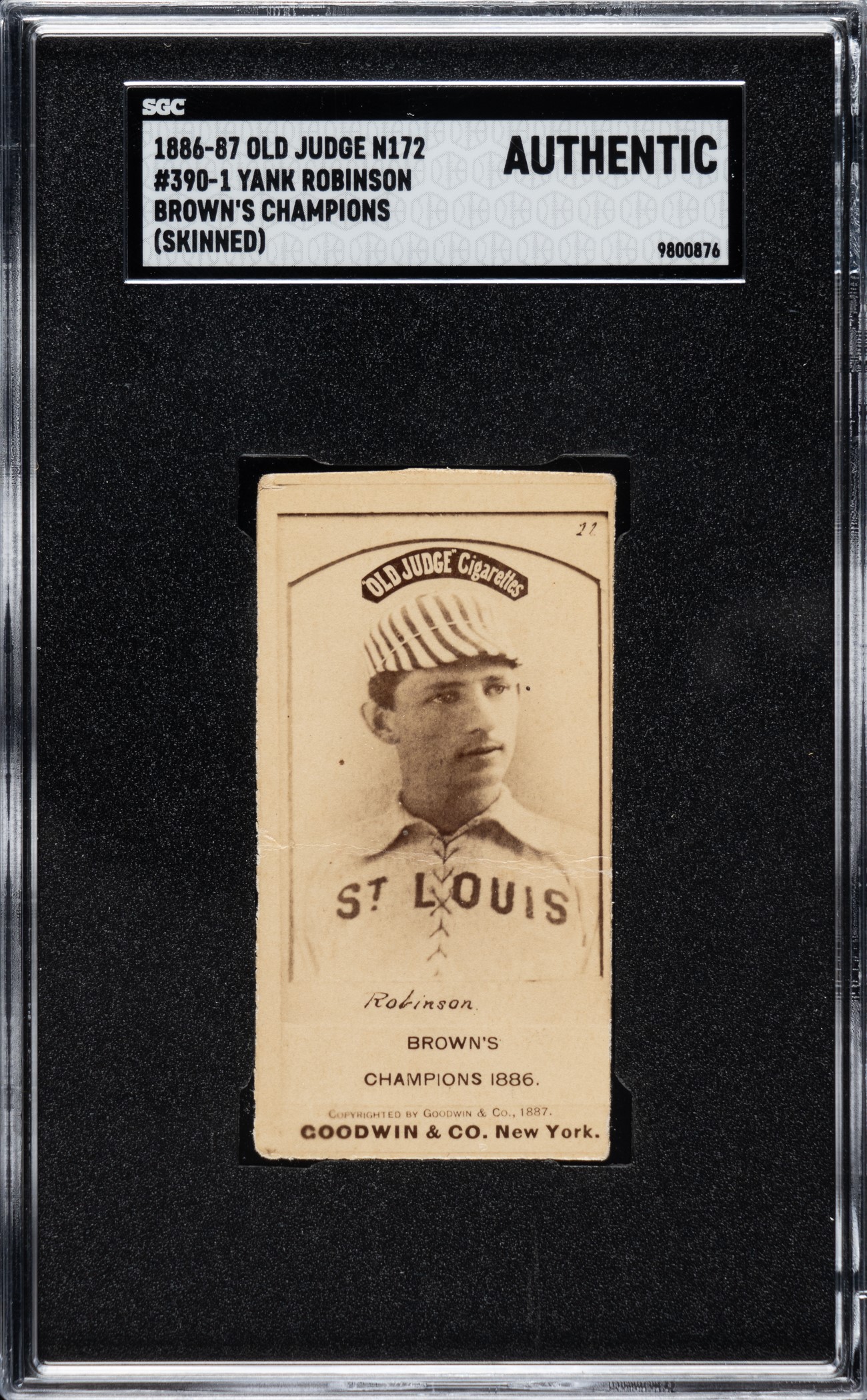 1887 N172 Old Judge Yank Robinson Brown's Champions SGC Authentic | REA ...
