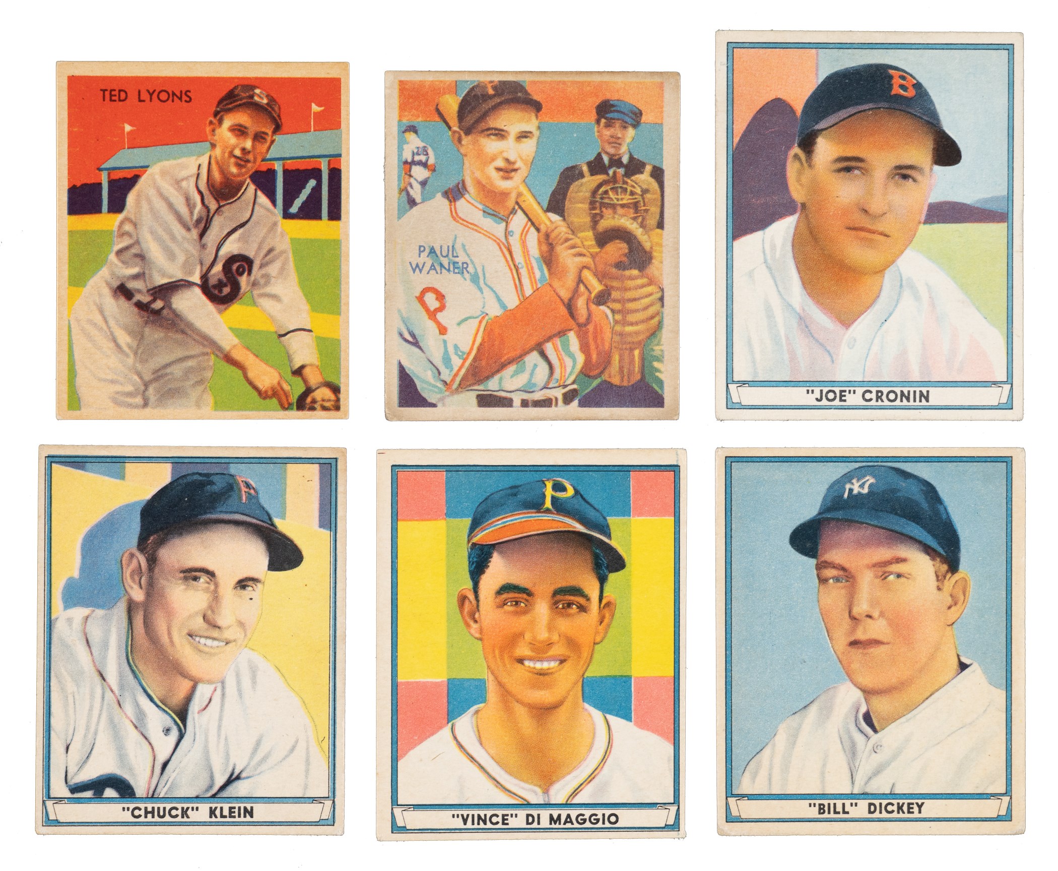 1934 to 1941 Play Ball and Diamond Stars Hall of Fame and Star ...