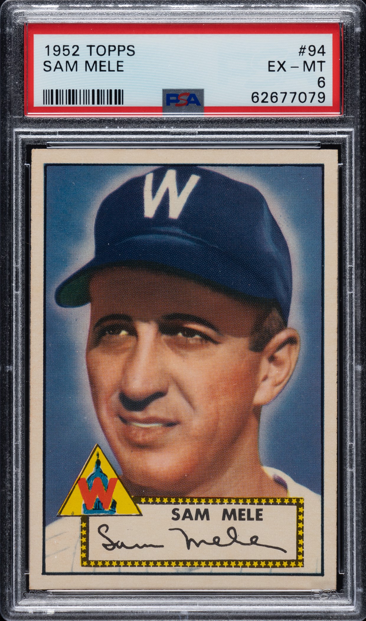 1952 Topps #94 Sam Mele PSA EX-MT 6 | REA Archive