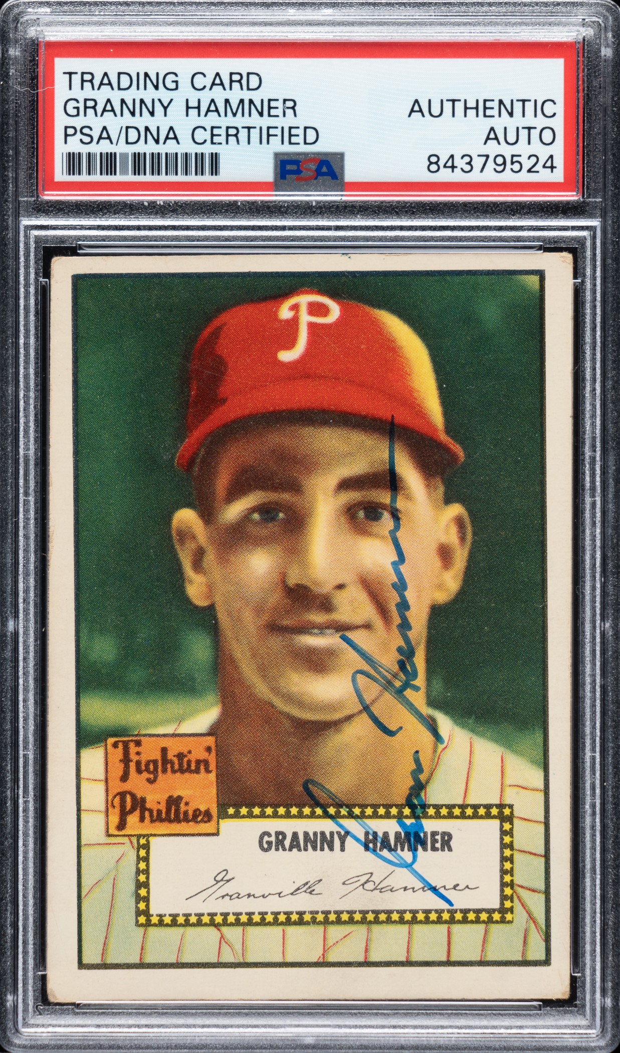 Signed 1952 Topps #221 Granny Hamner - PSA/DNA | REA Archive