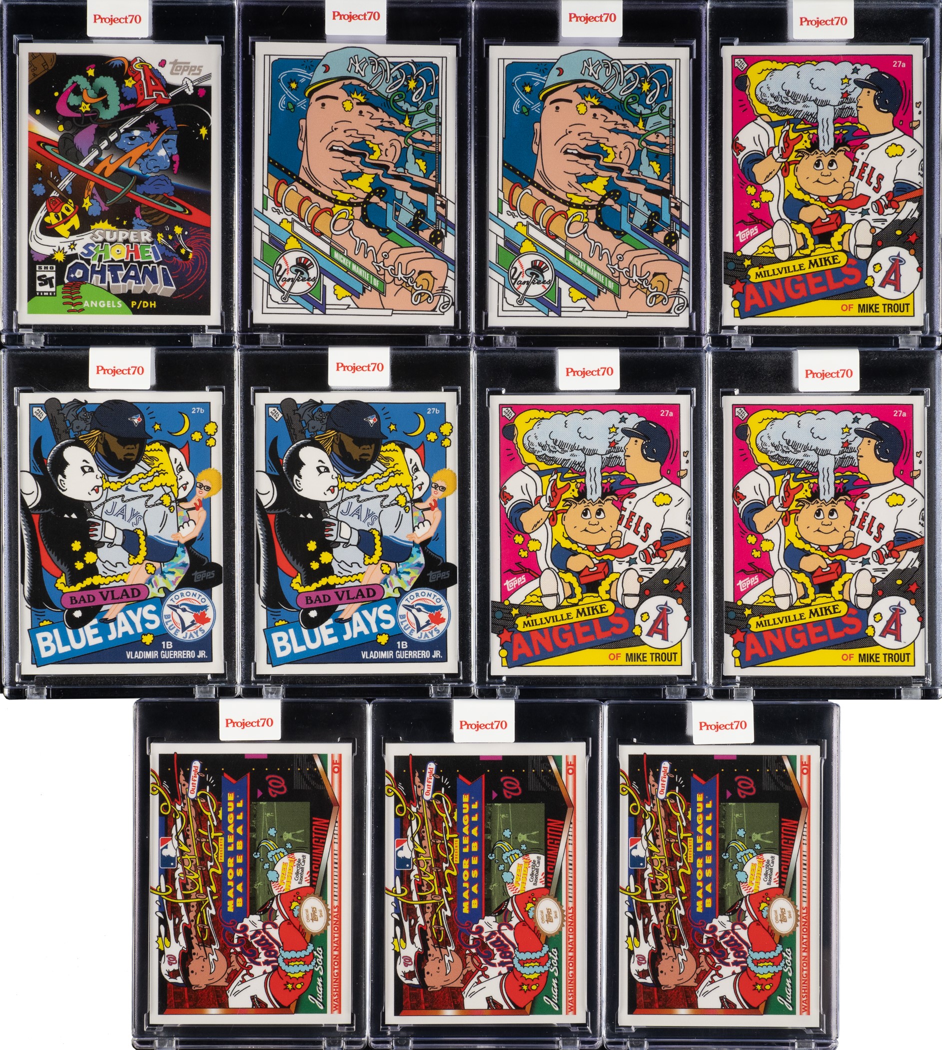 2021 Topps Project 70 Ermsy Collection (11) Including Mickey Mantle ...