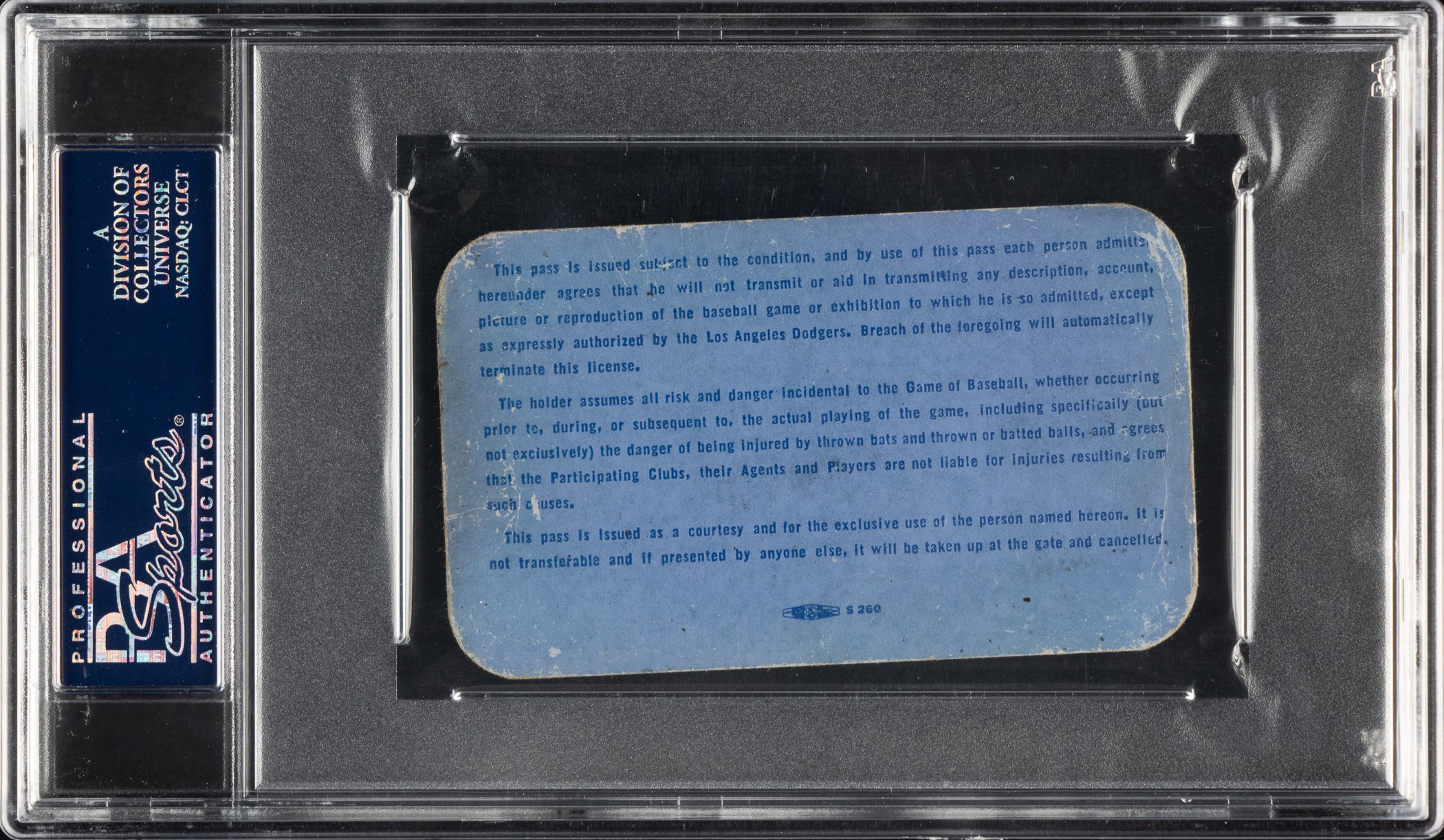 1981 Los Angeles Dodgers Season Pass - PSA - Fernando Valenzuela Cy ...