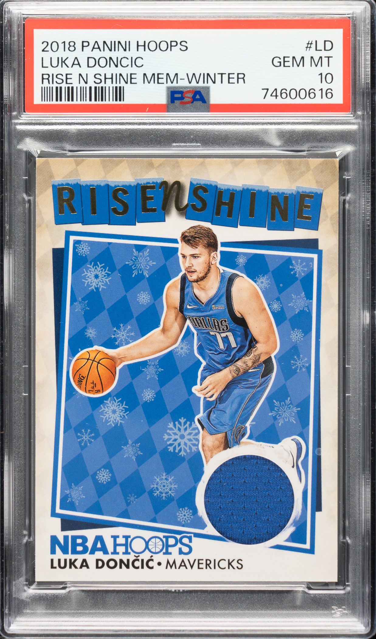 2018-2019 Panini Hoops Rise N Shine Memorabilia Basketball #LD Luka ...