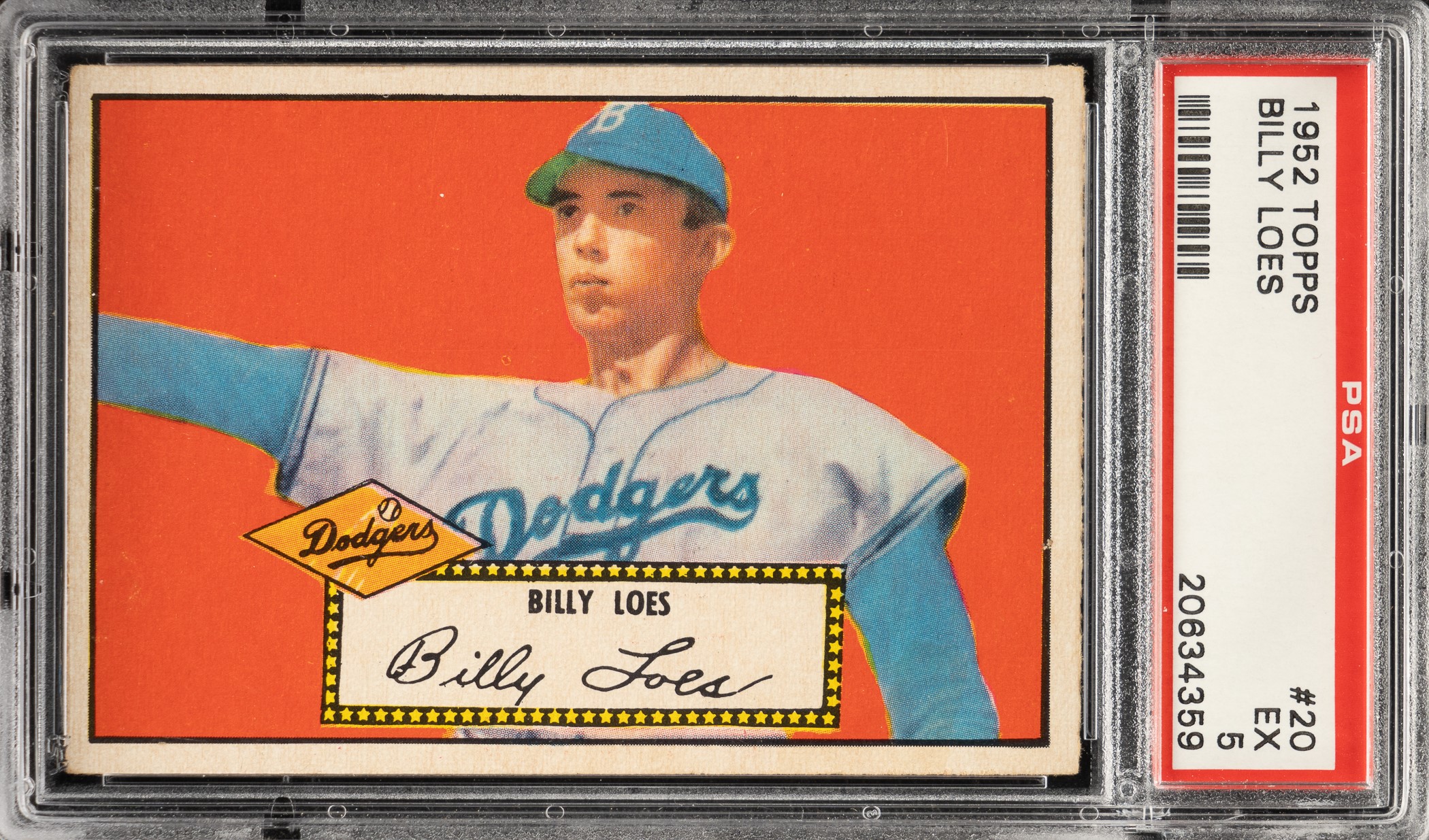 1952 Topps #20 Billy Loes Rookie PSA EX 5 | REA Archive
