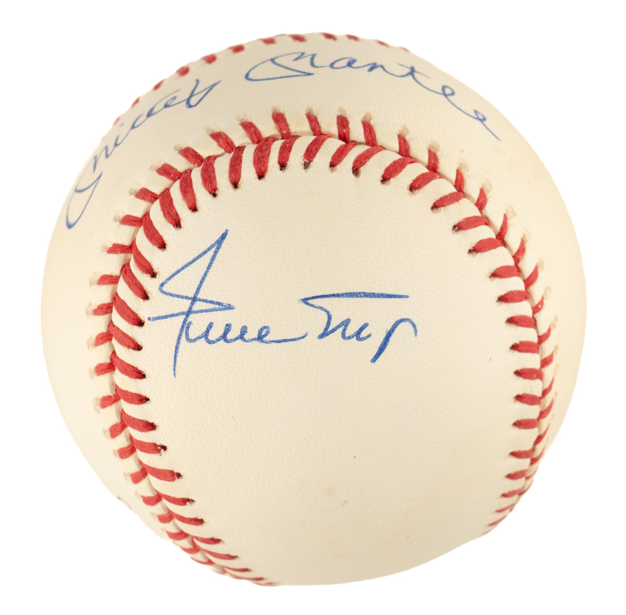 Mickey Mantle, Willie Mays and Duke Snider Signed Baseball - JSA | REA ...