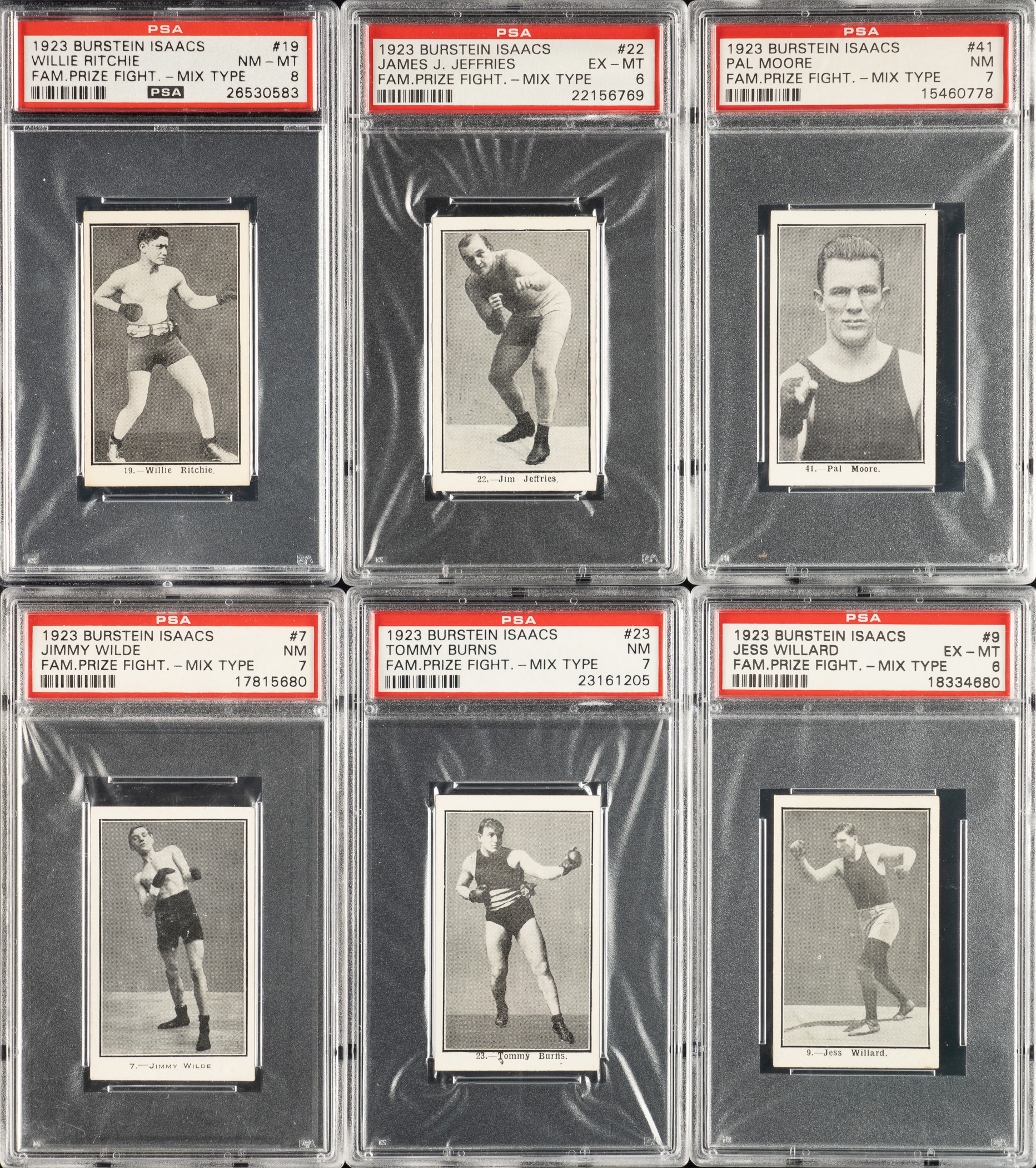 1923 Burstein Isaacs “Famous Prize Fighters” (Mixed Type) PSA-Graded ...