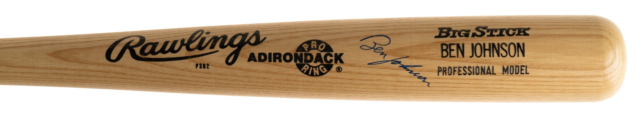 Olympic Medal Winner Ben Johnson Signed Bat | REA Archive