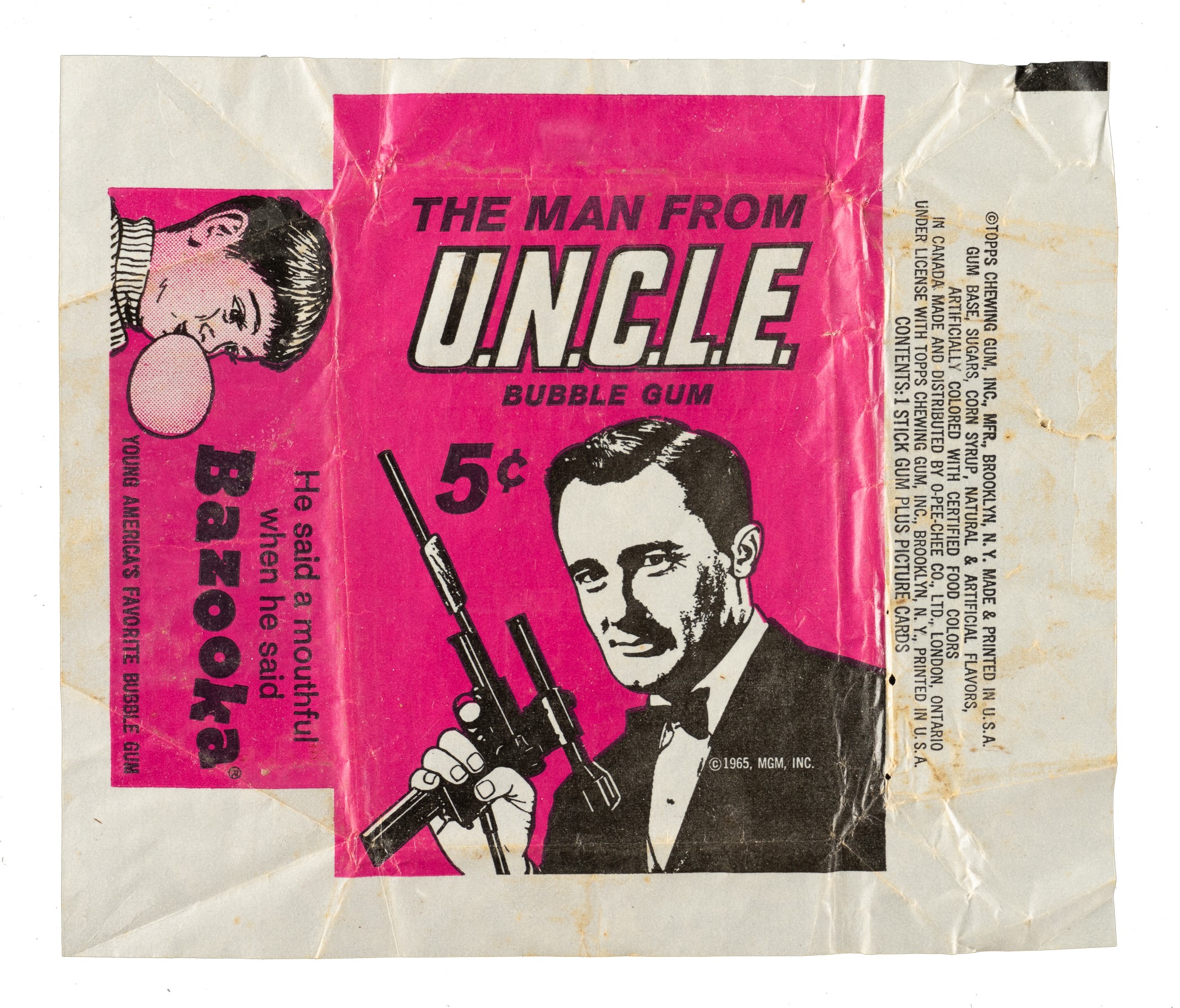 1965 Topps "Man from U.N.C.L.E." Complete Set (55) Plus Wrapper | REA Archive