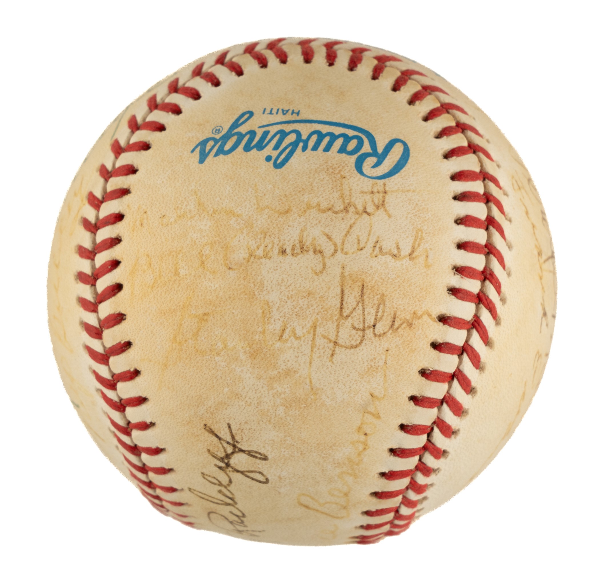 Negro League Multi-Signed Baseball with "Double Duty" Radcliffe and Ray ...