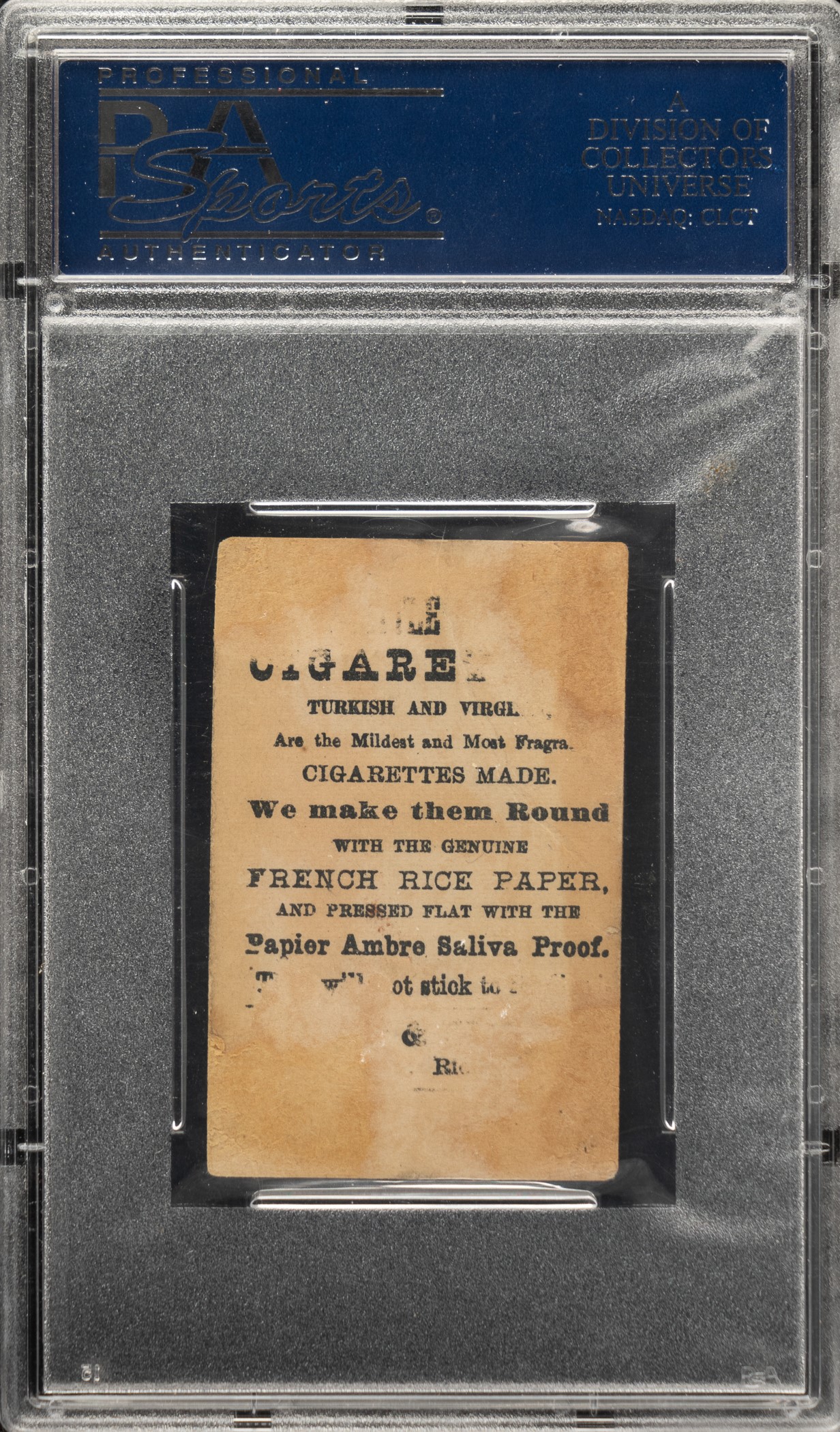 1887 N60 Allen & Ginter "Actresses and Celebrities" Edward "Ned" Hanlan ...