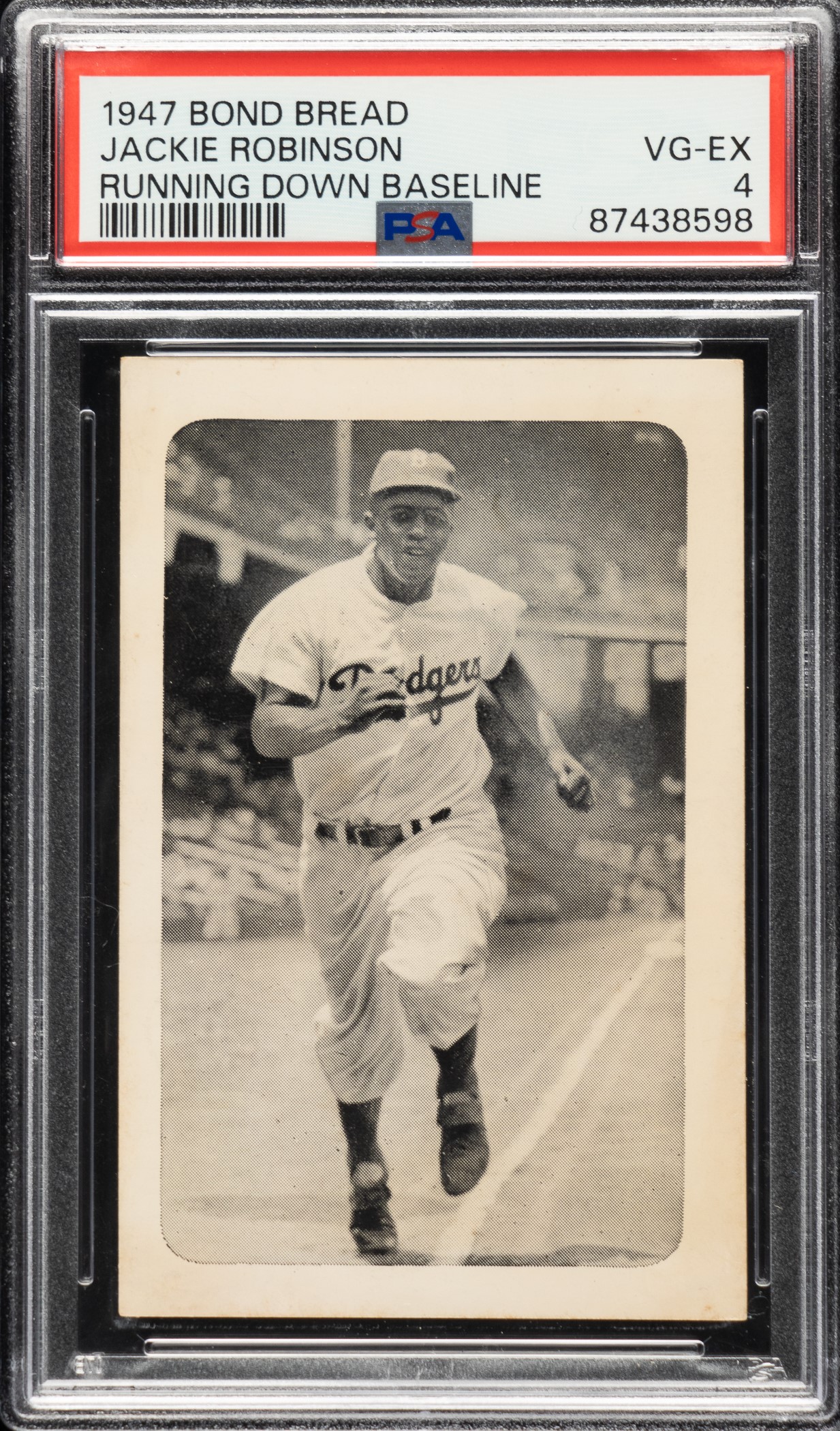Circa 1947 Bond Bread Jackie Robinson Running Down Baseline PSA VG-EX 4 ...