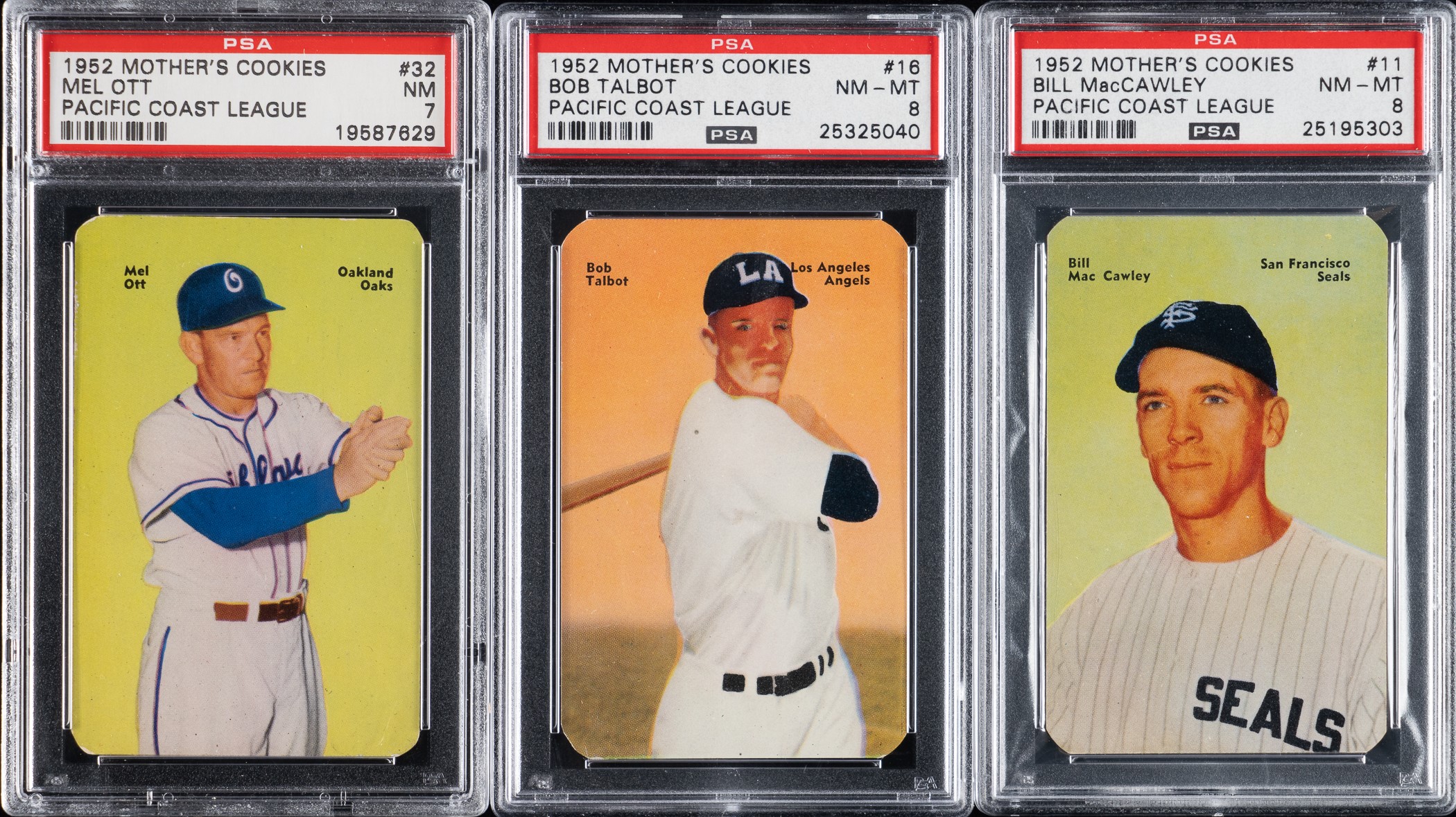 1952 Mother's Cookies PSA-Graded Complete Set (64) Plus Two Variations ...