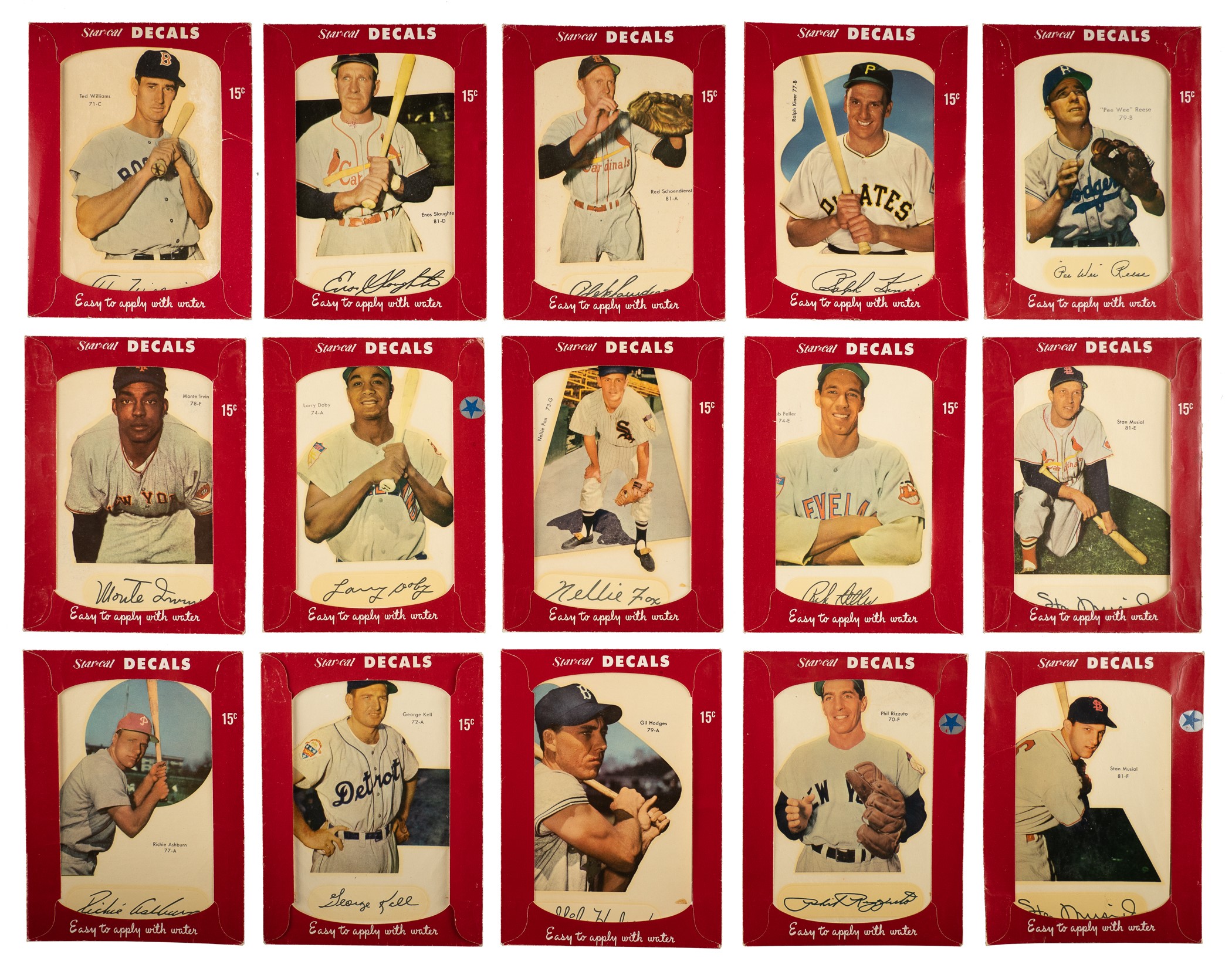1952 Star-Cal Decals Type 1 Near-Complete Set (67/70) | REA Archive