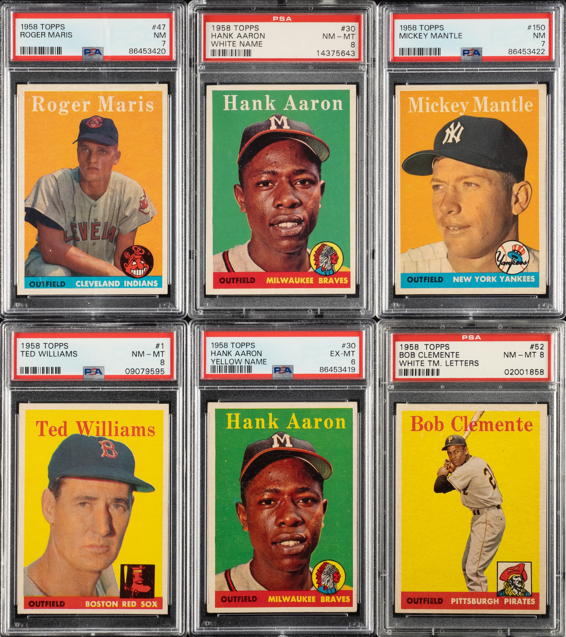 1958 Topps Complete Set (494) Including 176 PSA-Graded Cards and 33 ...