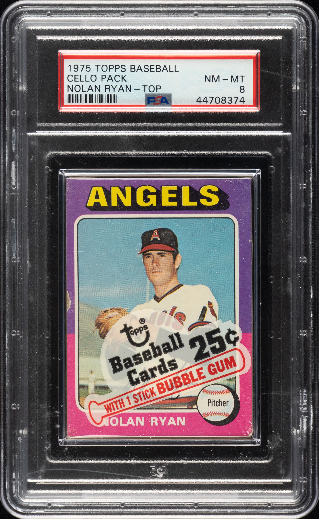 1975 Topps Unopened Cello Pack Psa Nm-mt 8 - Nolan Ryan On Top! | Rea