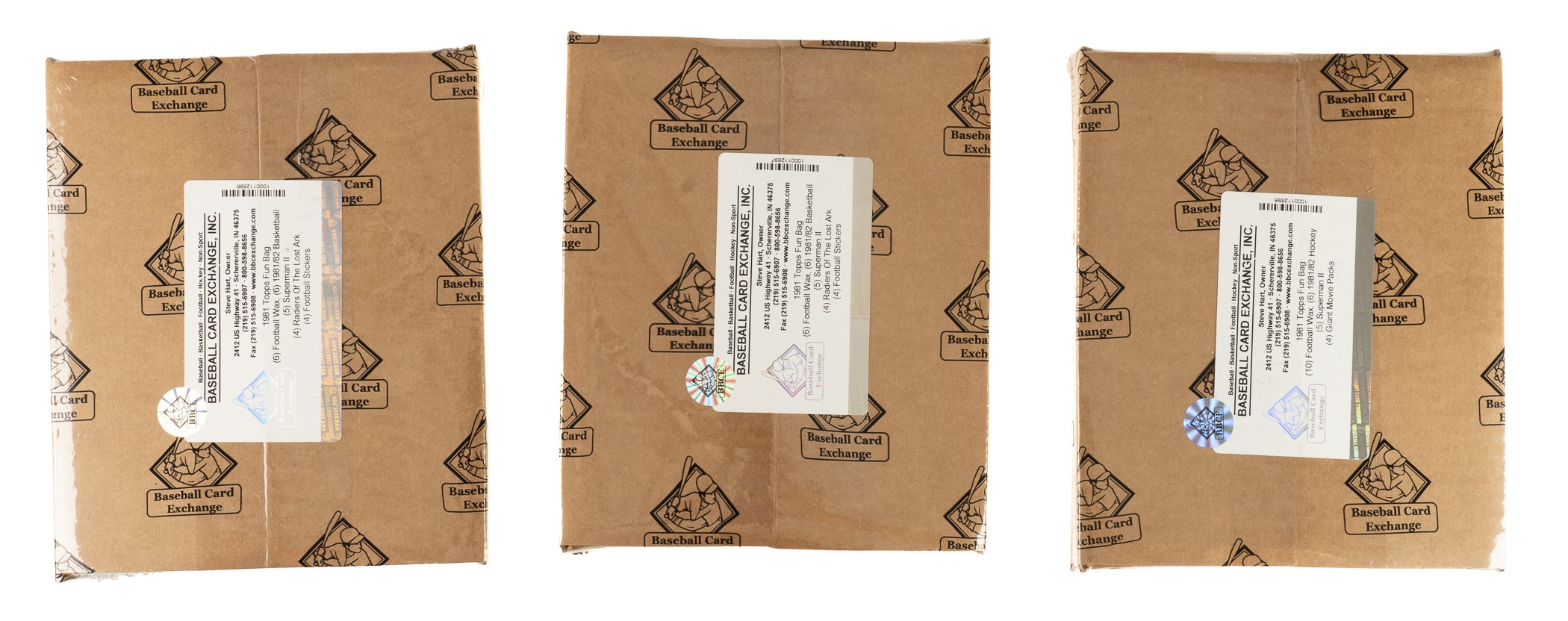 1981 Topps "Fun Packs" Unopened Bag Trio (3 Bags, 75 Packs) - BBCE ...