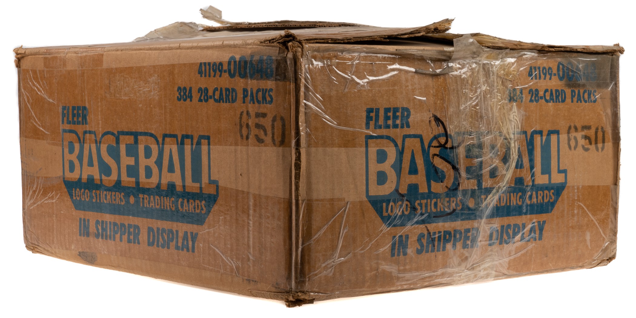 1983 Fleer Original Unopened Cello Pack Floor Display Case (384 Packs ...