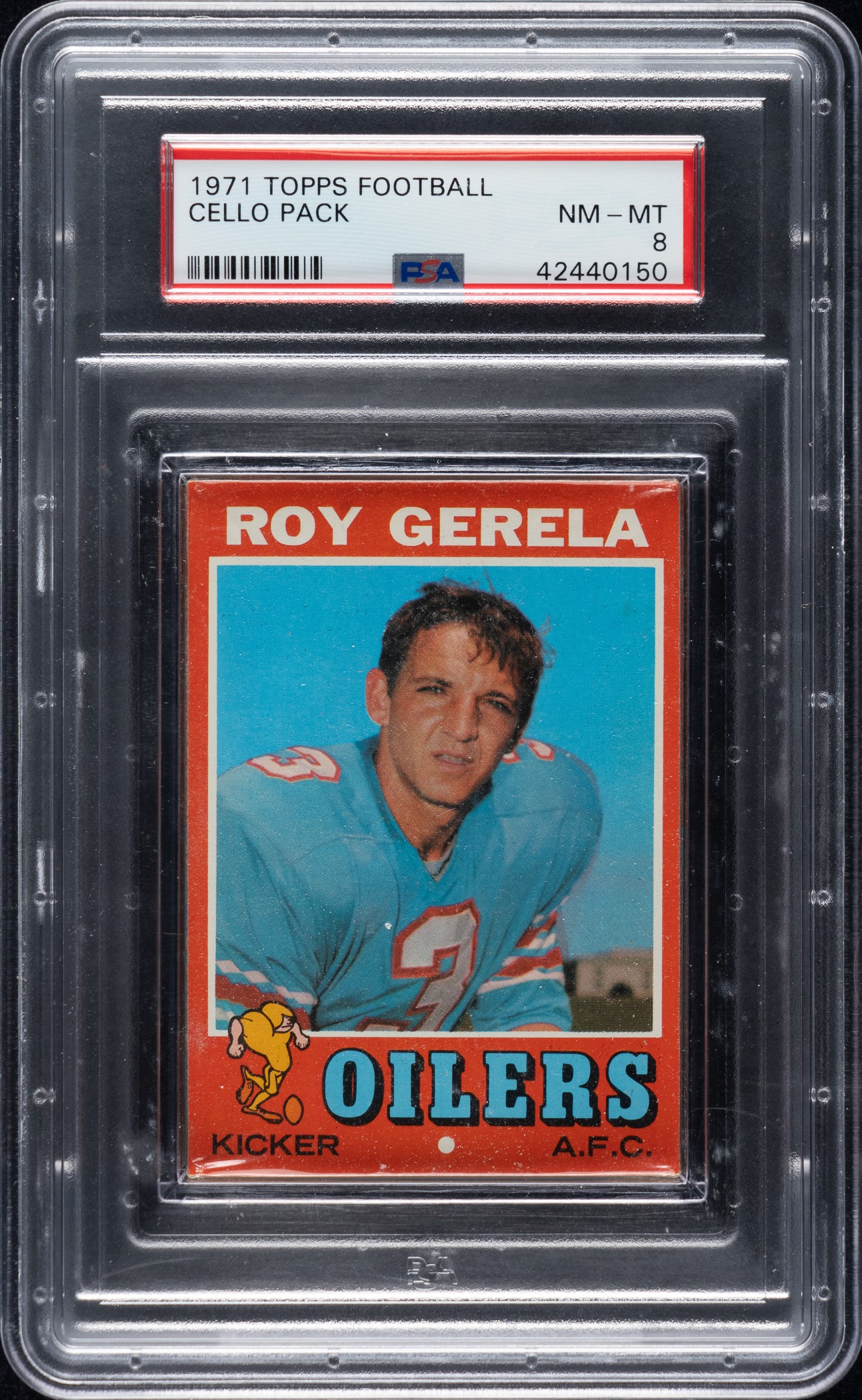 1971 Topps Football Unopened Cello Pack PSA NM-MT 8 | REA Archive