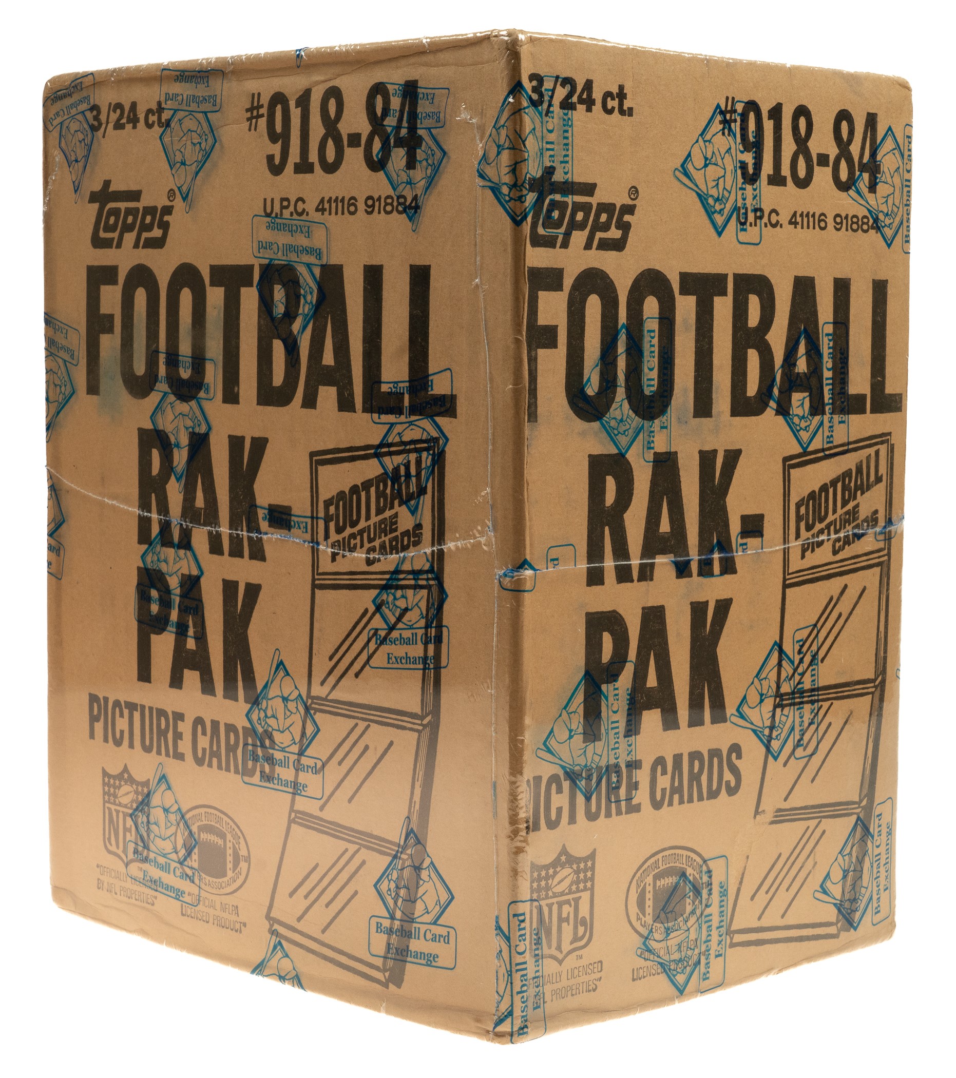 1984 Topps Football Factory-Sealed Unopened Rack Case (3 Boxes, 72 ...