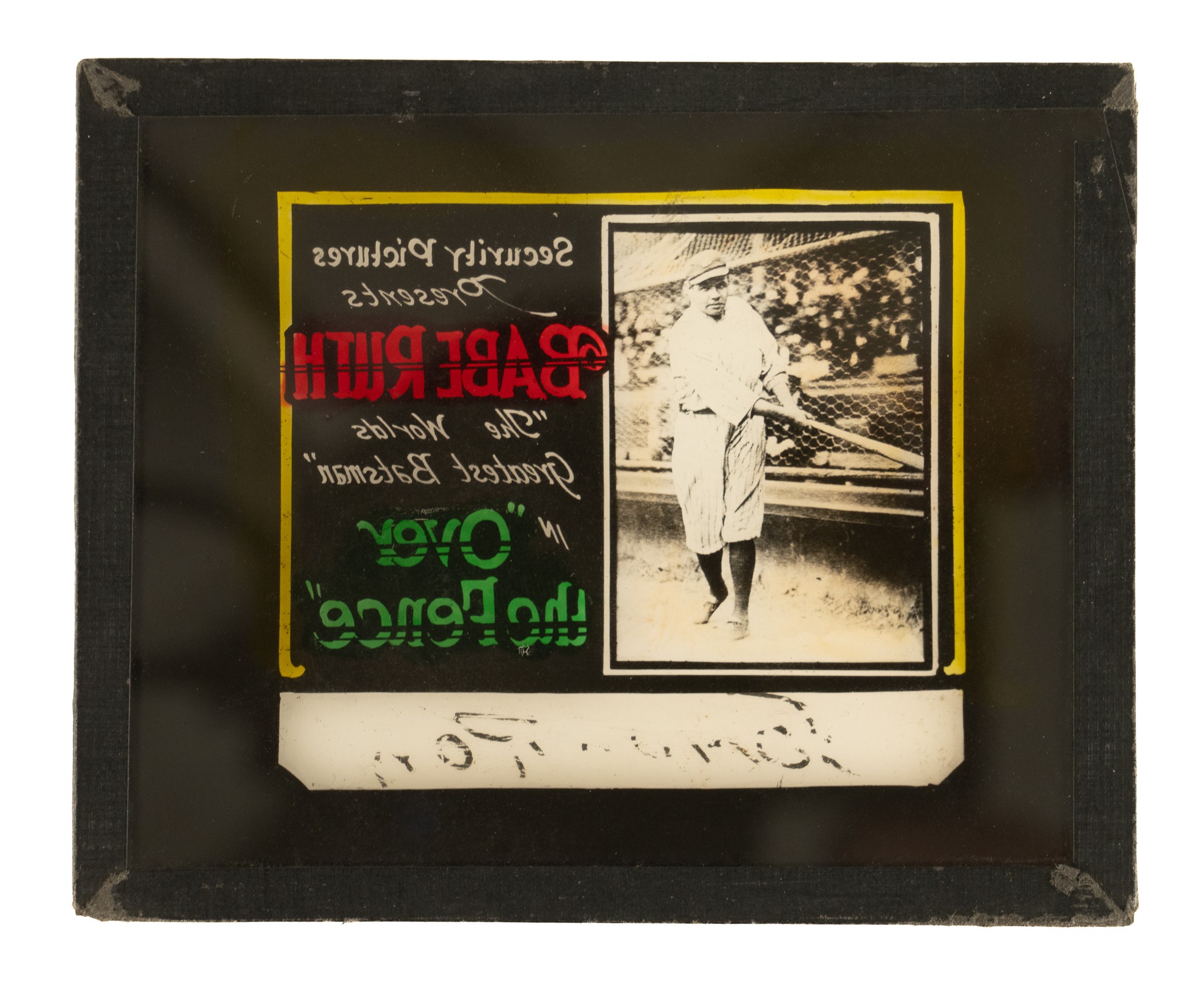 1932 Babe Ruth "Over the Fence" Magic Lantern Slide | REA Archive