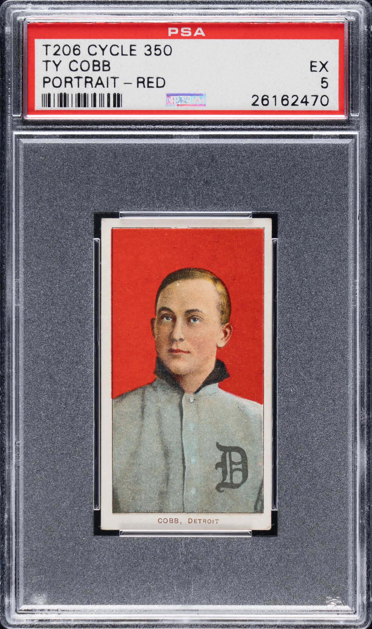 1909-1911 T206 White Border Ty Cobb Portrait Red Background PSA EX 5 ...