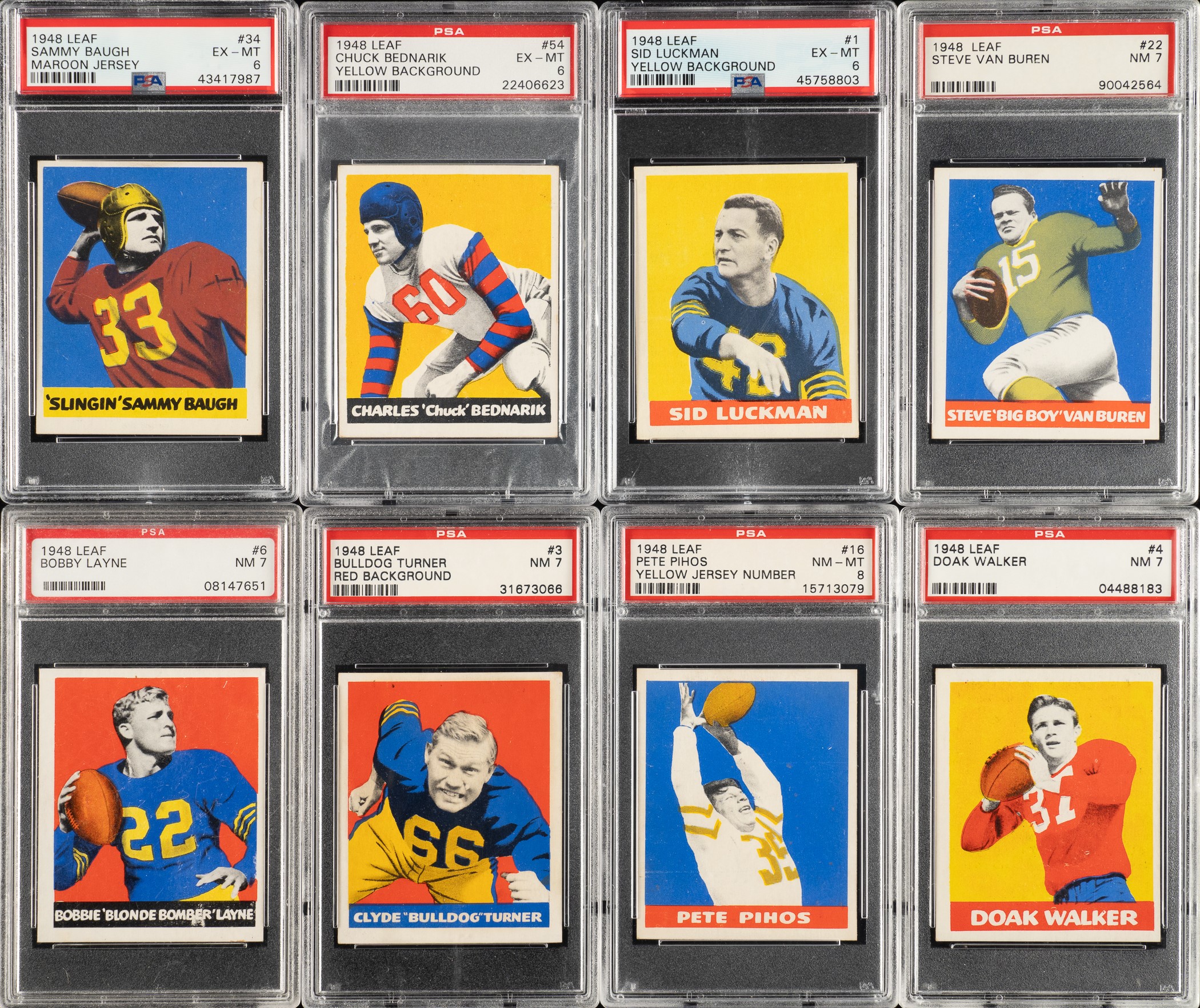 1948 Leaf Football Complete Set (98): #4 PSA Set Registry (6.77 GPA ...