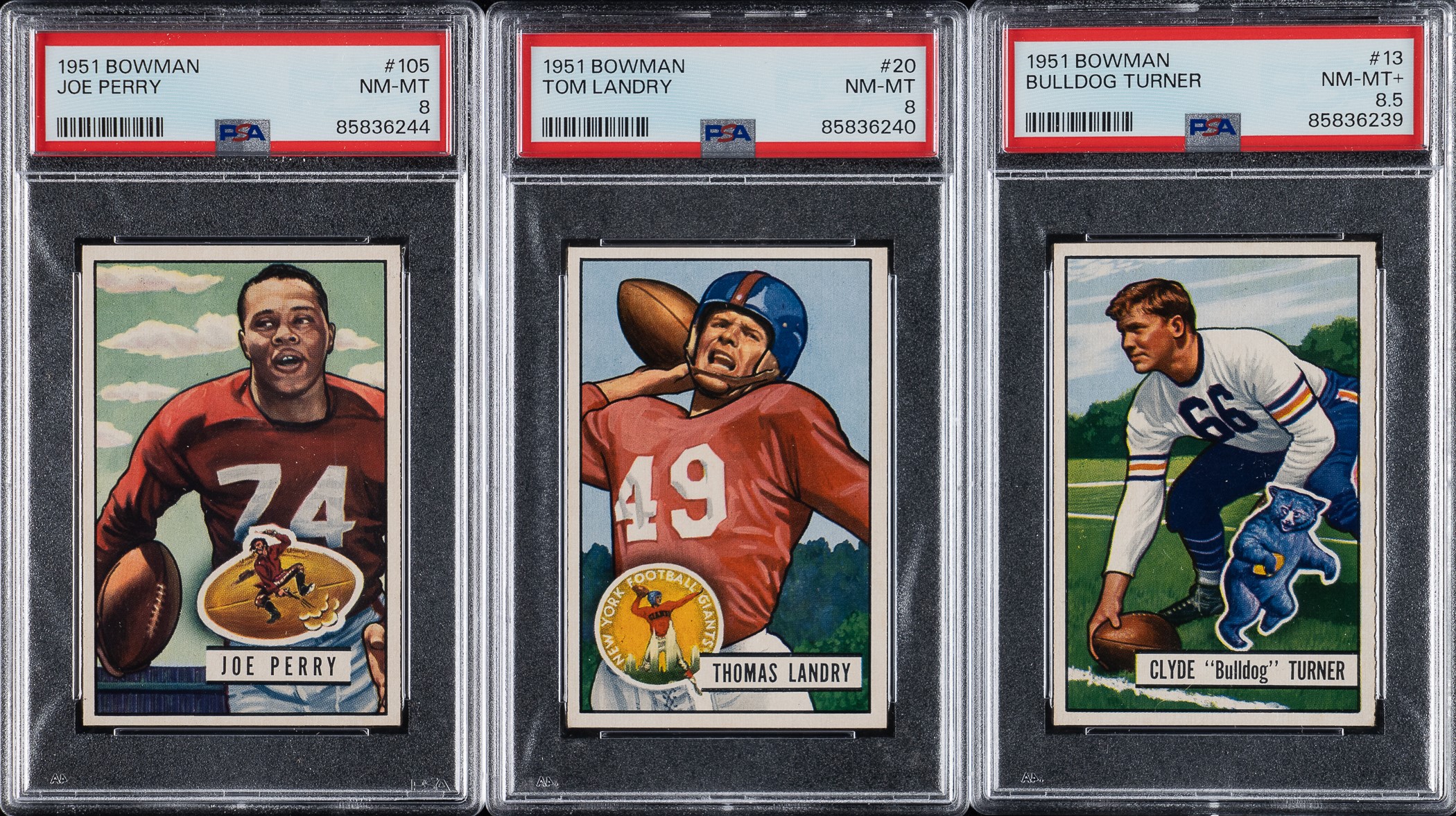 1951 Bowman Football Complete Set (144) Including #20 Tom Landry Rookie ...