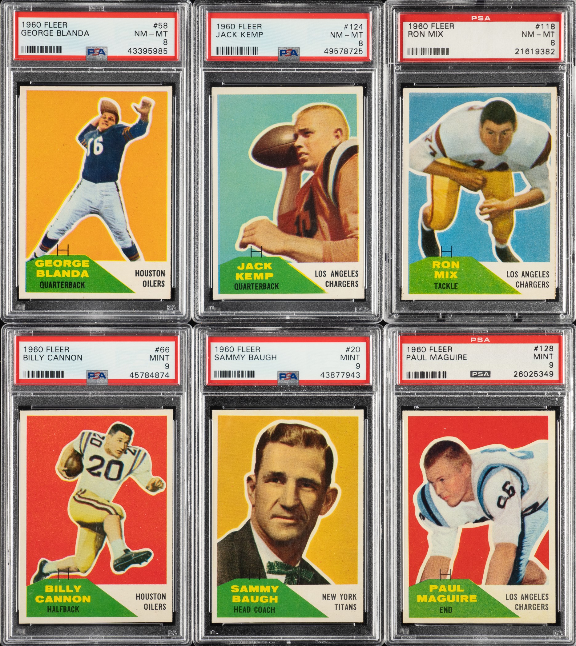 1960 Fleer Football Complete Set (132): #4 PSA Set Registry (8.35 GPA ...