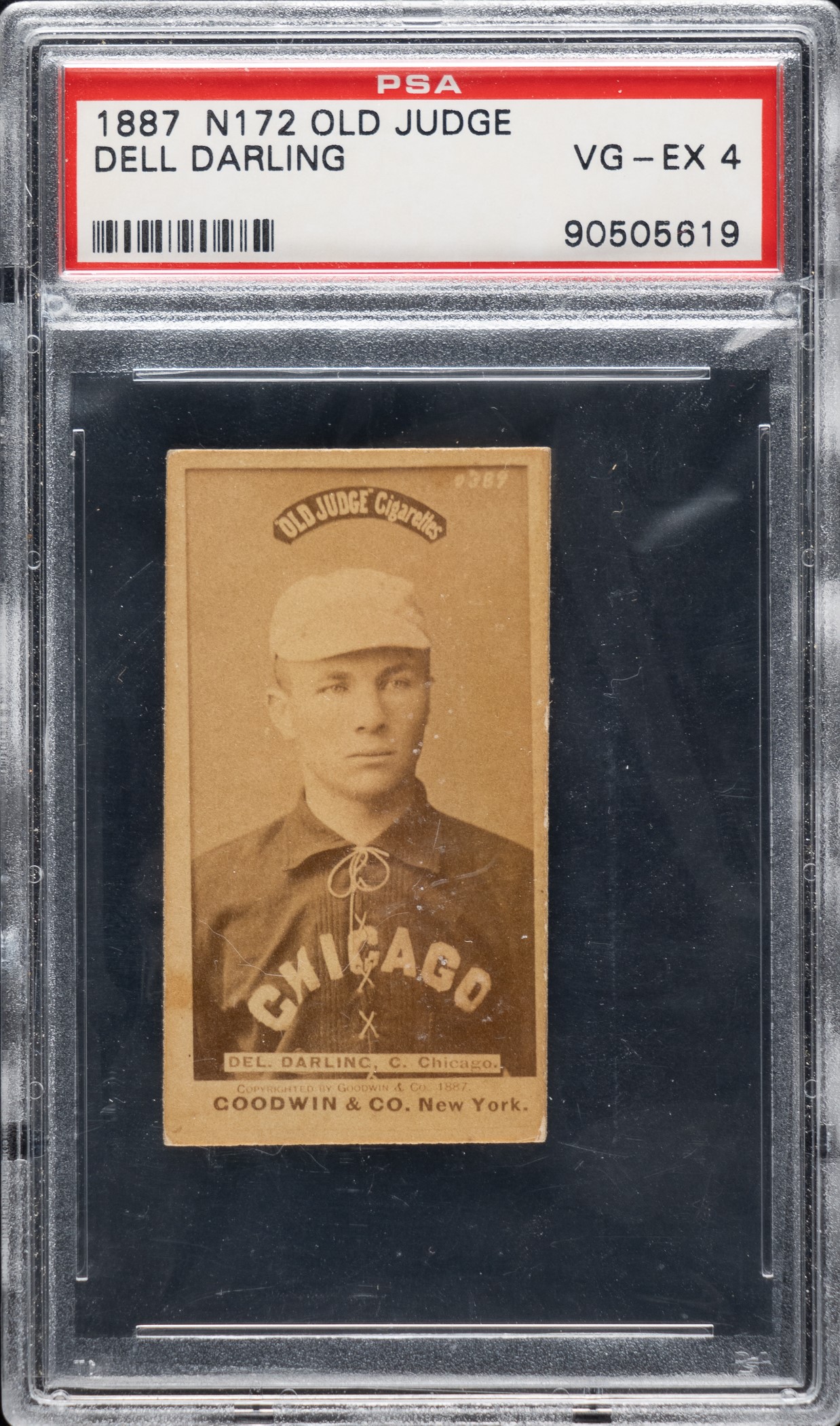 1887 N172 Old Judge Dell Darling Portrait PSA VG-EX 4 | REA Archive