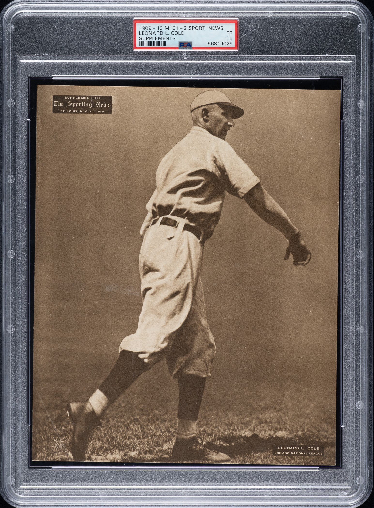 1909-1913 M101-2 Sporting News Supplement King Cole PSA FAIR 1.5 - The ONLY PSA-Graded Example ...