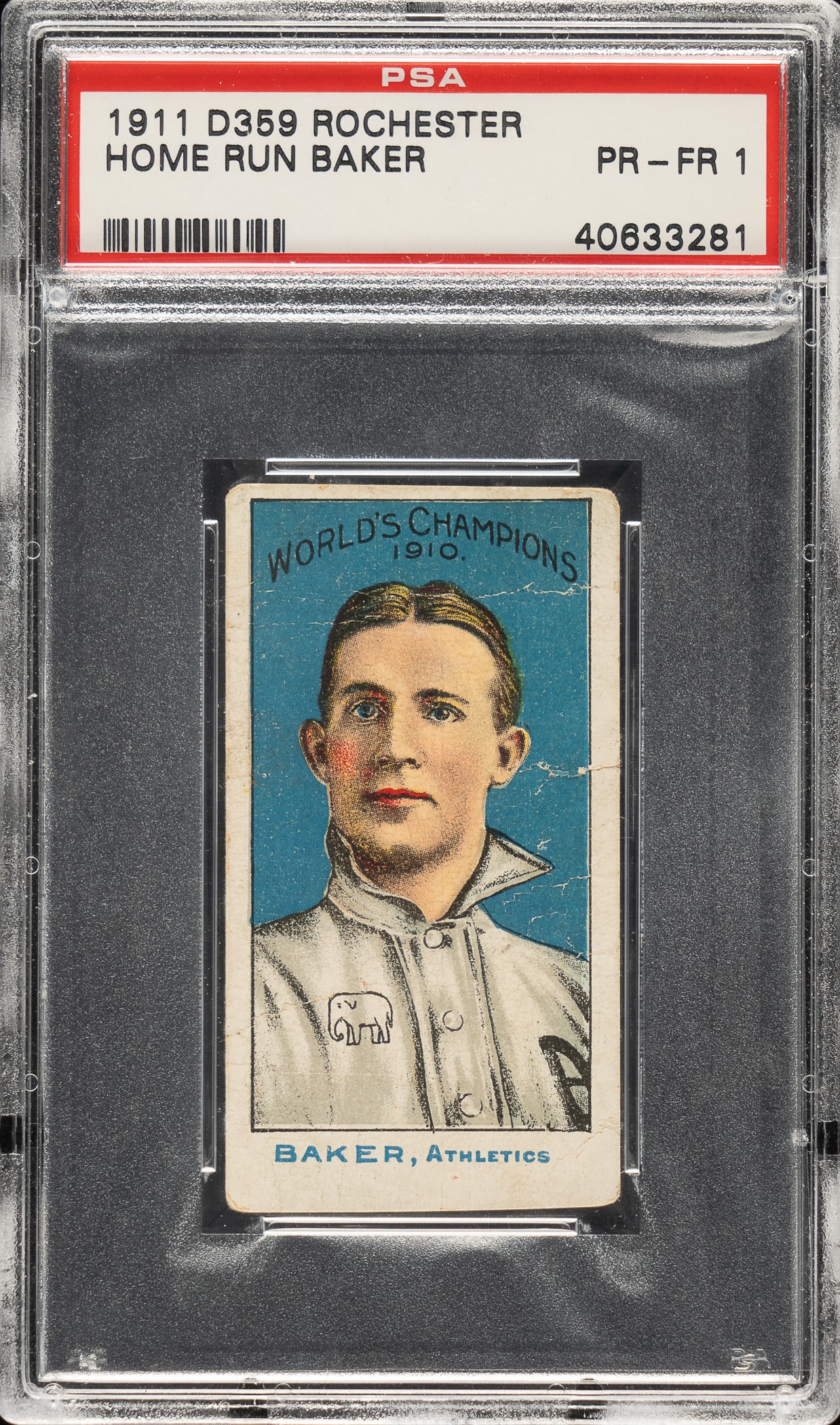 1911 D359 Rochester Baking Frank "Home Run" Baker PSA POOR 1 | REA Archive