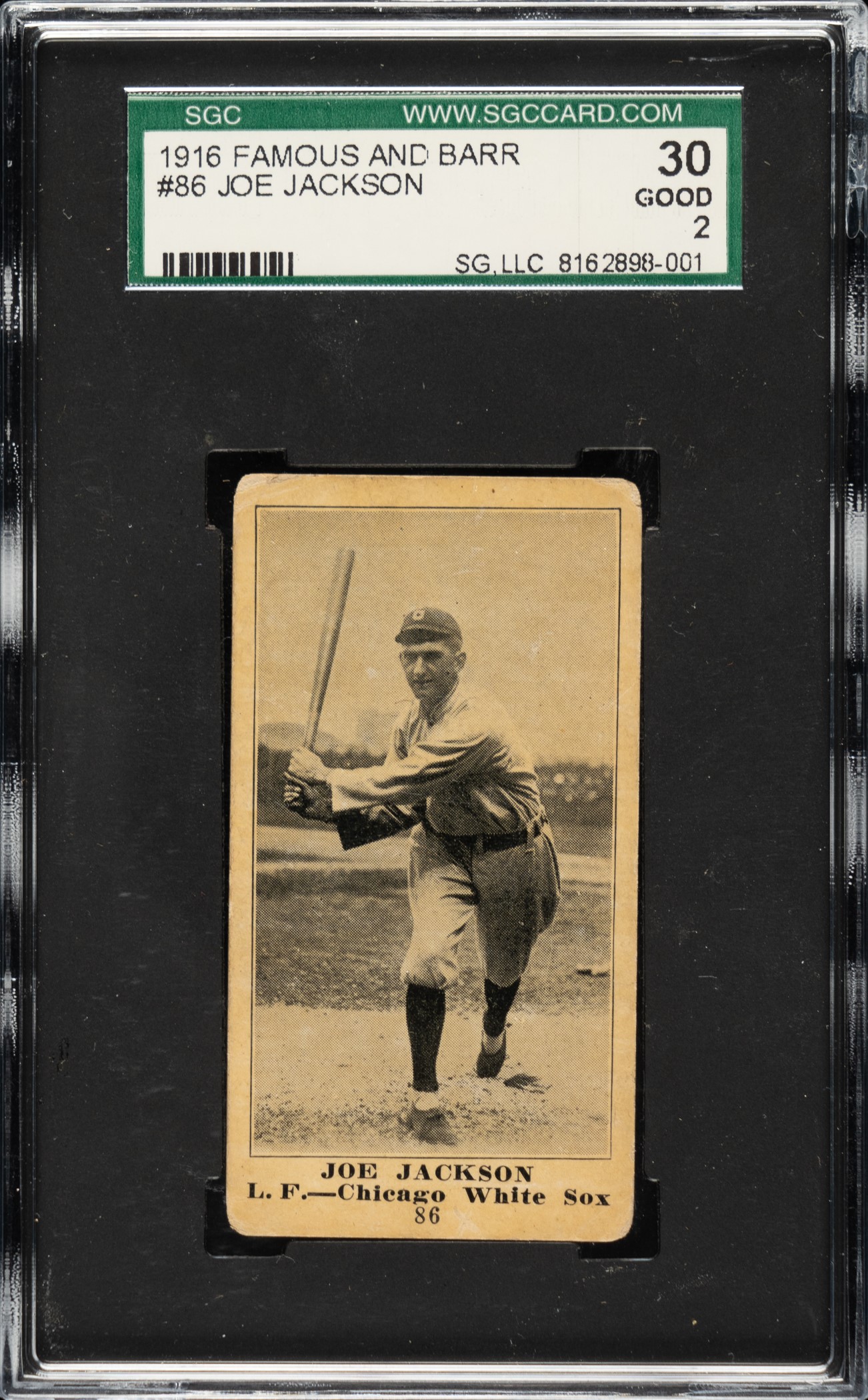 1916 M101-5 Famous and Barr #86 Joe Jackson SGC GOOD 30 | REA Archive