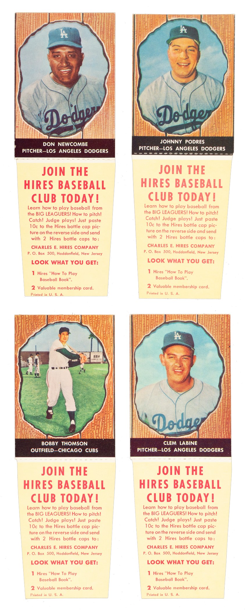 1958 Hires Root Beer Complete Set with Tabs (66) Including 13 PSA ...