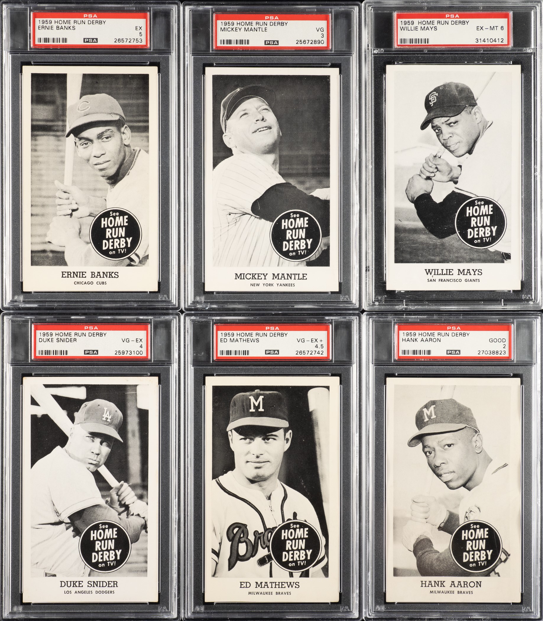1959 Home Run Derby PSA-Graded Complete Set (20) | REA Archive
