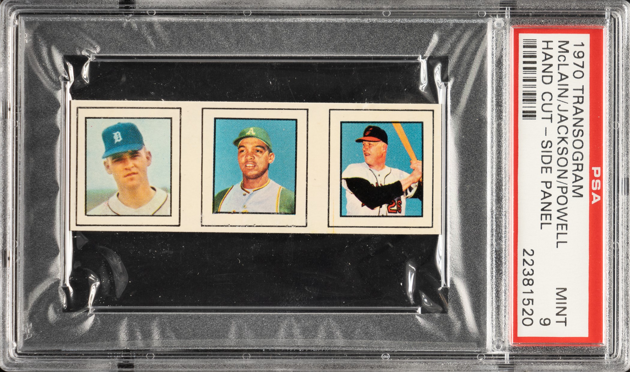 1970 Transogram Side Panel McLain/Reggie Jackson/Powell PSA MINT 9 - 1 ...