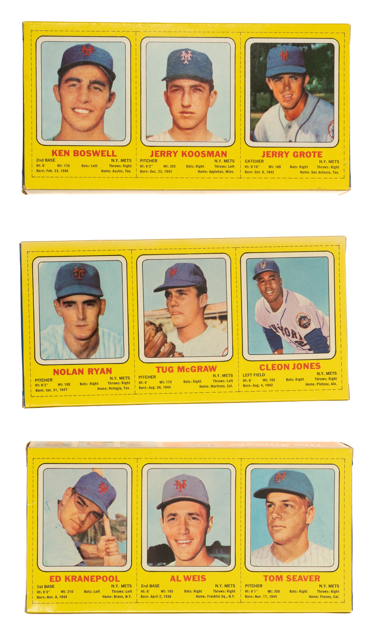 1970 Transogram "Amazin' Mets" Unopened Box Complete Set (5) | REA Archive