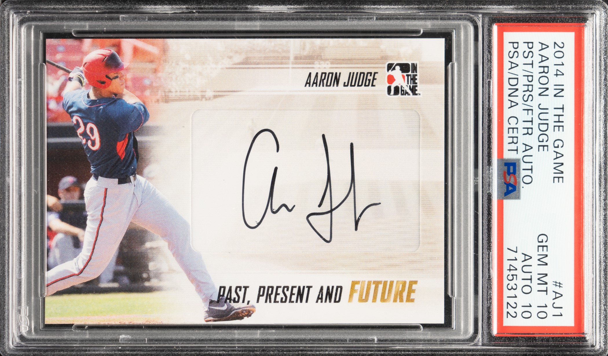 2014 In The Game Past, Present, and Future Autographs #AJ1 Aaron Judge ...