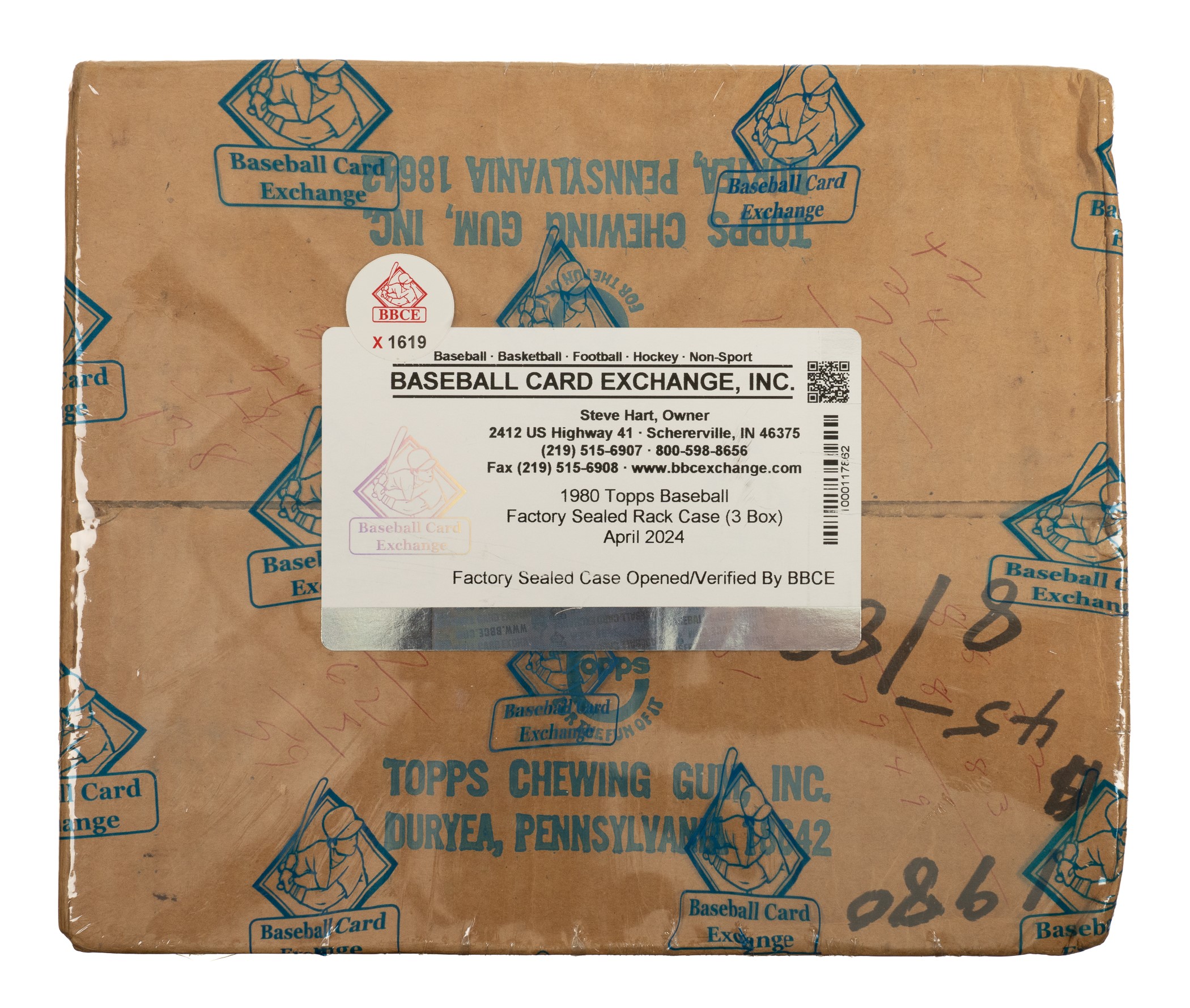 1980 Topps Factory-Sealed Unopened Rack Pack Case (3 Boxes, 72 Packs ...