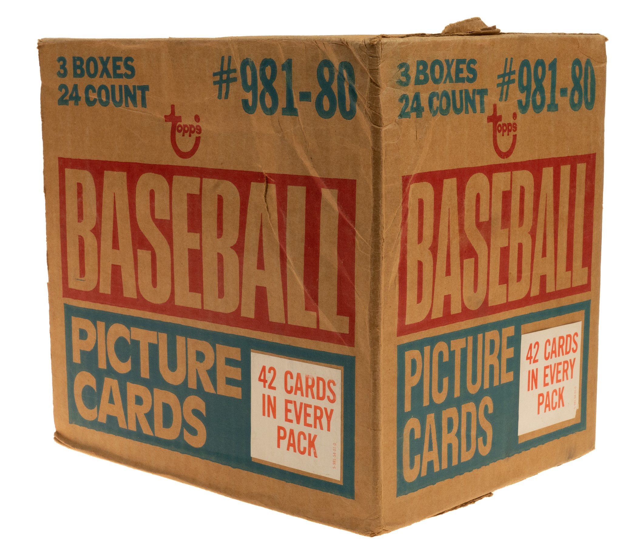 1980 Topps Factory-sealed Unopened Rack Pack Case (3 Boxes, 72 Packs 