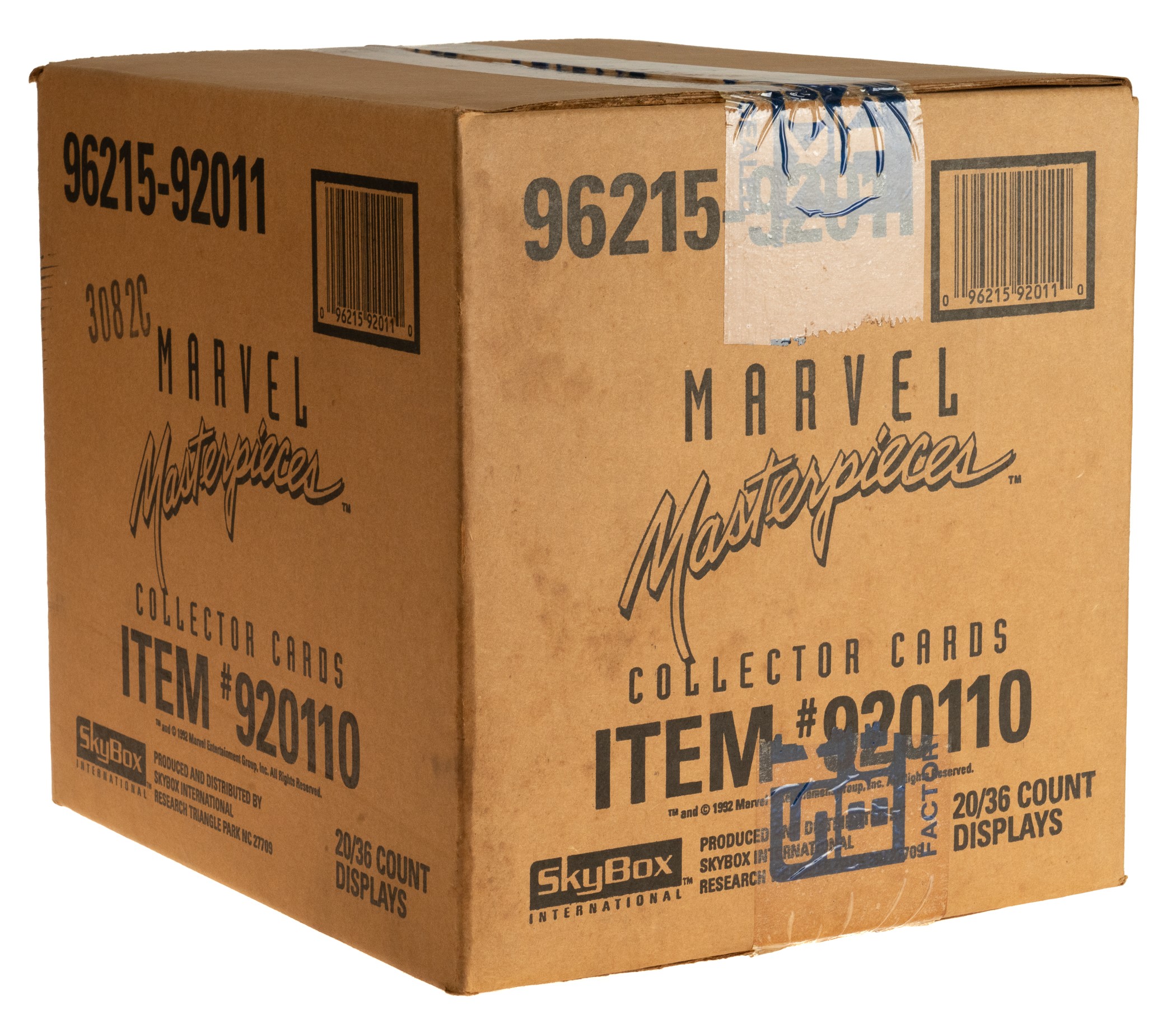 1992 SkyBox "Marvel Masterpieces" Factory-Sealed Unopened Wax Box Case ...