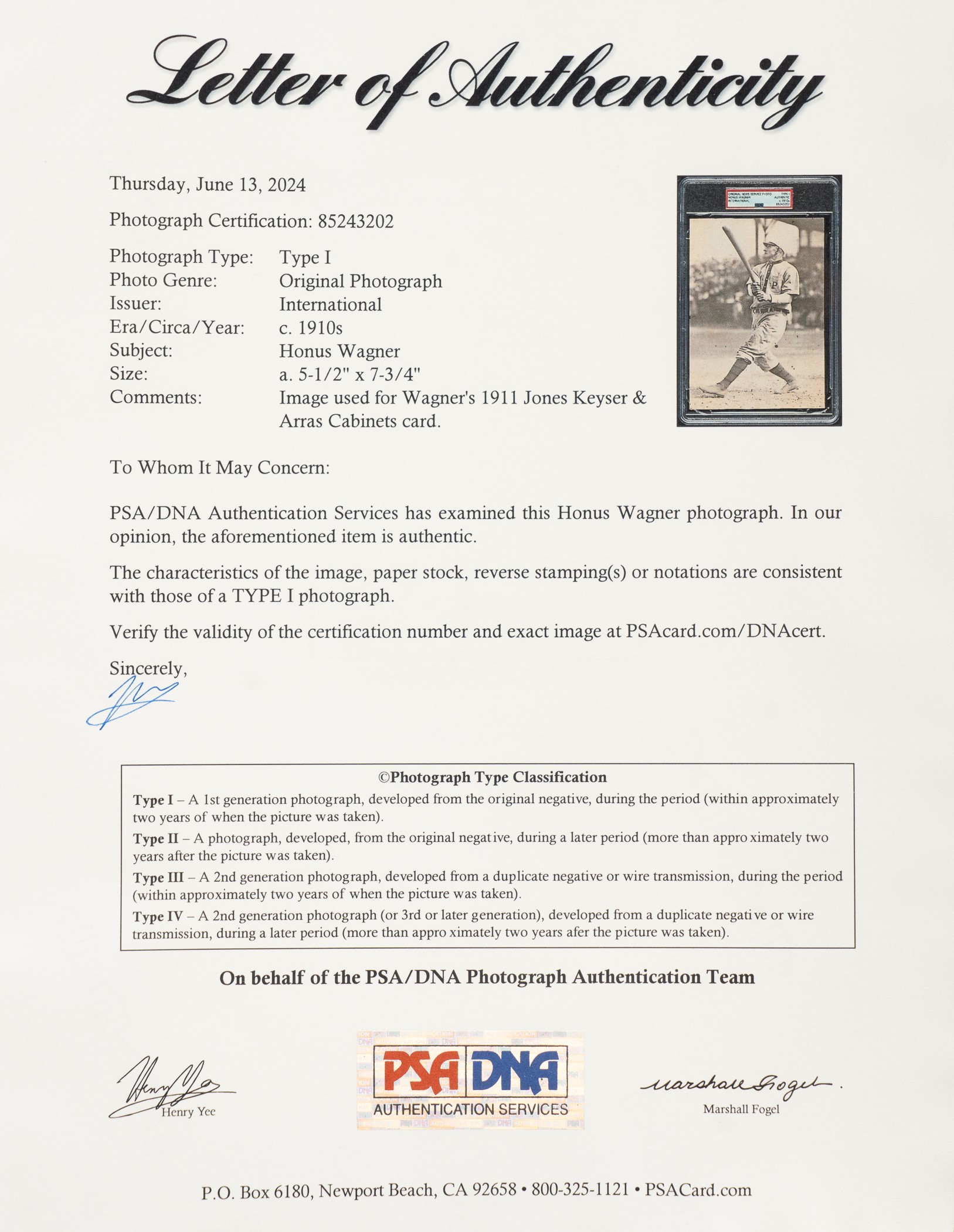 Circa 1910s Honus Wagner Original International News Service Photograph PSA/DNA Type I - Image ...