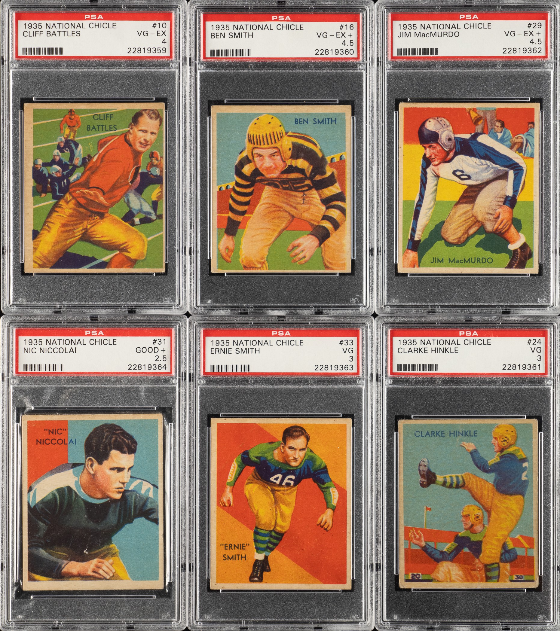 1935 R331 National Chicle Football Near-Complete Set (33/36) Plus Eight ...