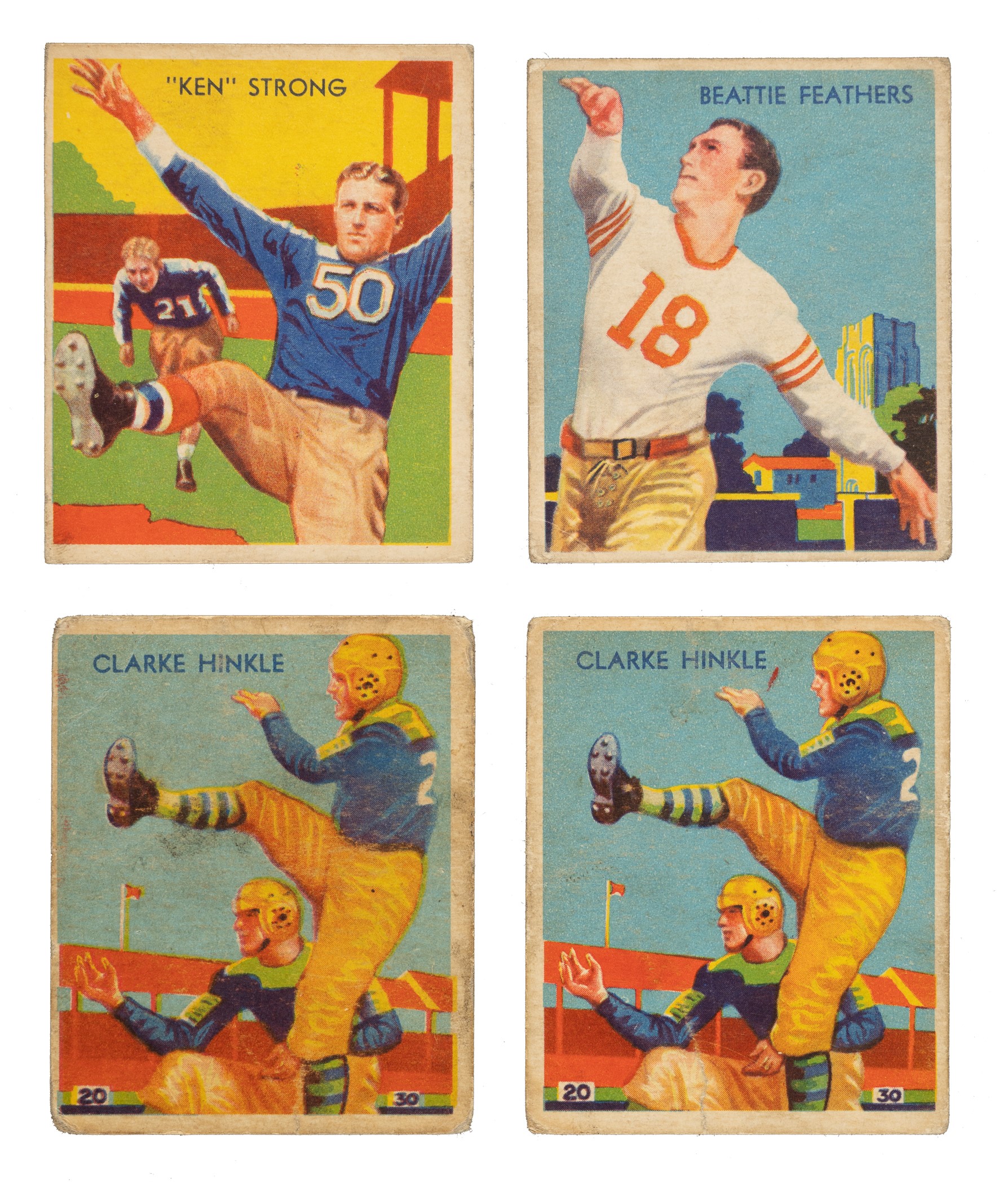 1935 R331 National Chicle Football Near-Complete Set (33/36) Plus Eight ...