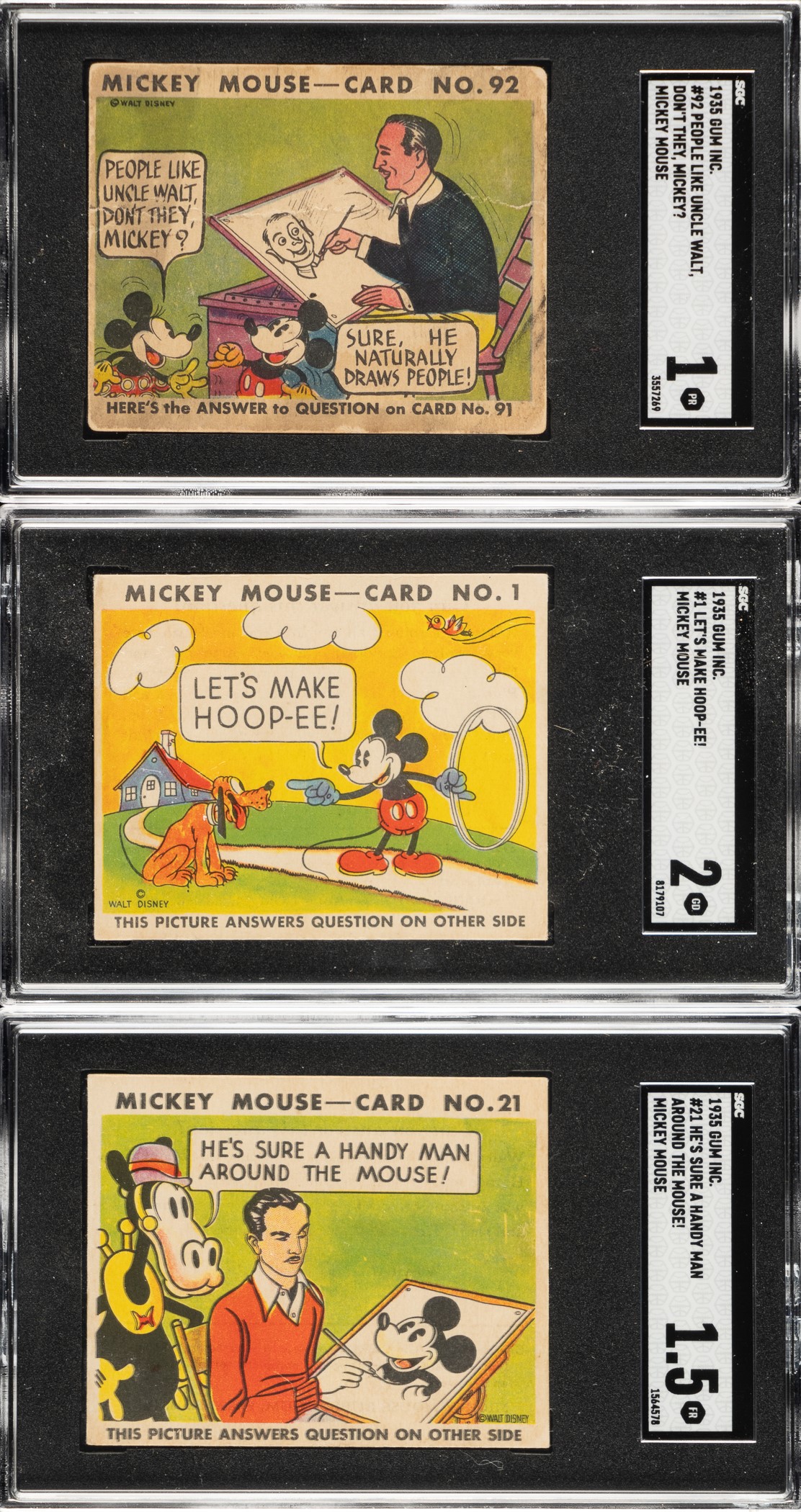 1935 R89 Gum, Inc. "Mickey Mouse" Bubble Gum Complete Set (96) | REA ...